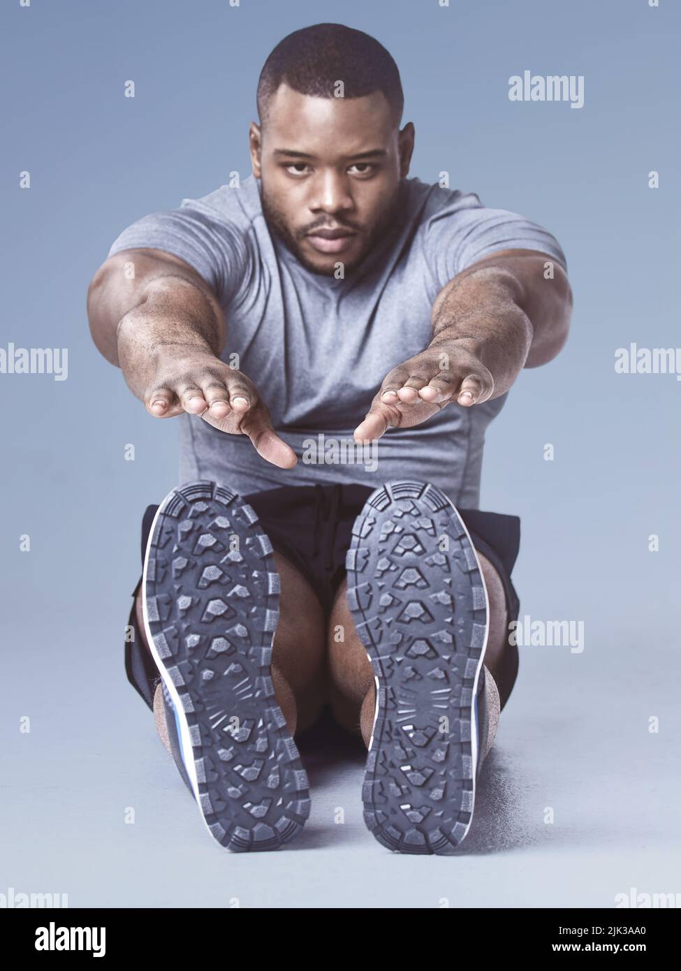 Getting these muscles ready to work. Full length shot of a handsome ...