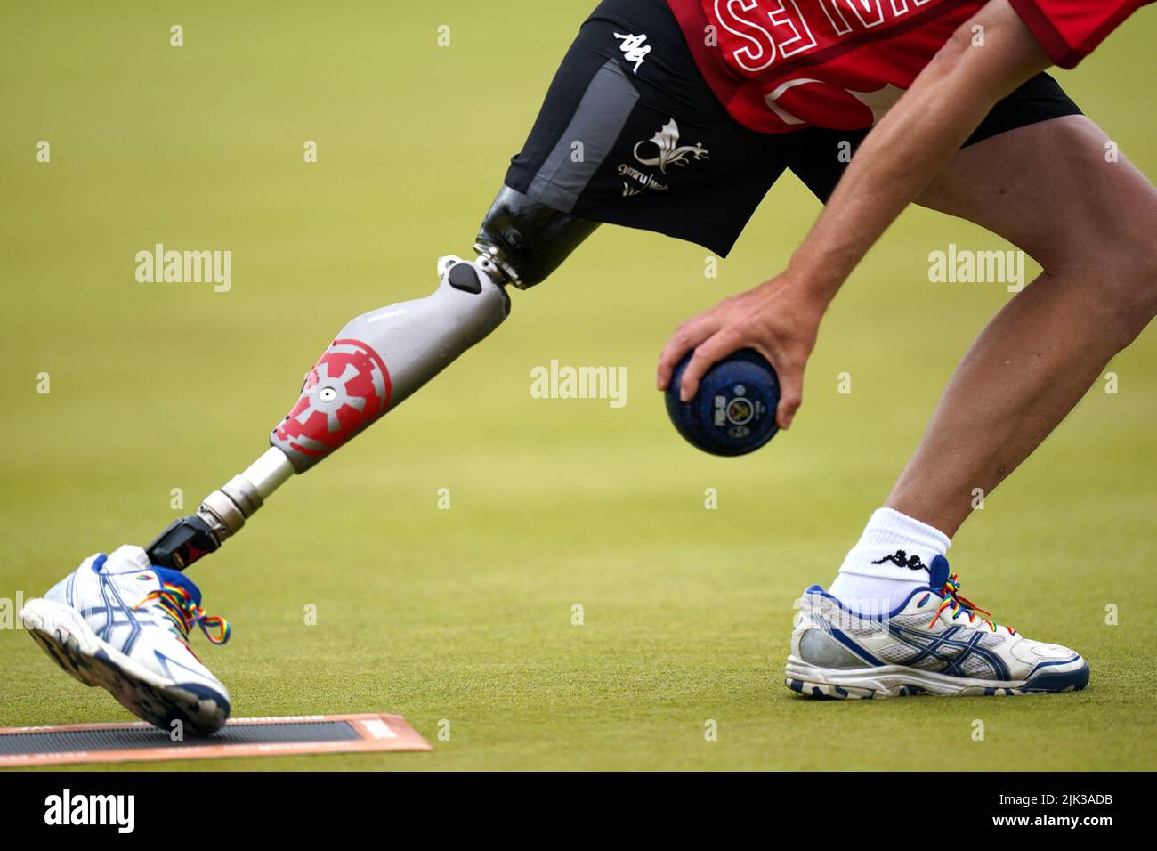 Wales' Paul Brown in action during Wales vs New Zealand in the para men ...