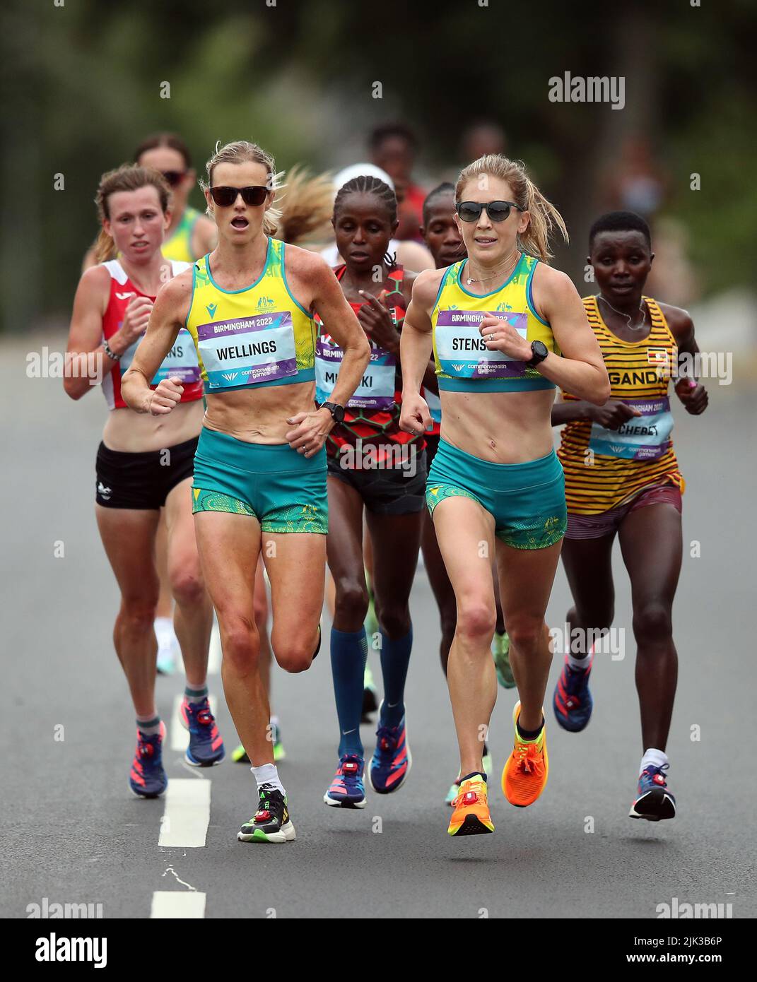 Australia’s Eloise Wellings and Jessica Stenson lead during the Women's ...