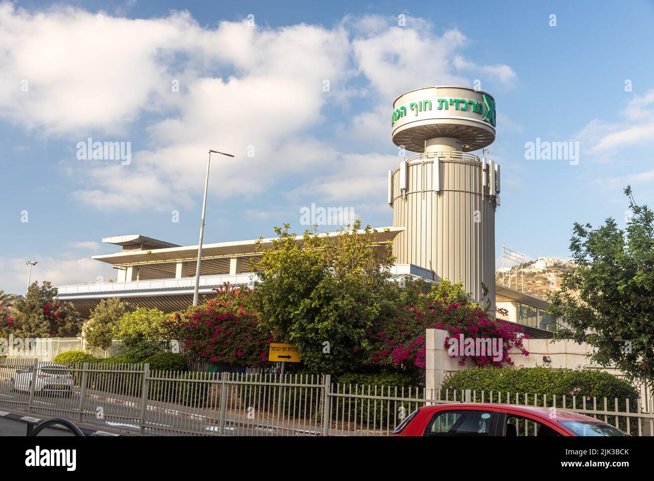 haifa, Israel - 20 July 2022, HaMifratz Central railway station is an ...