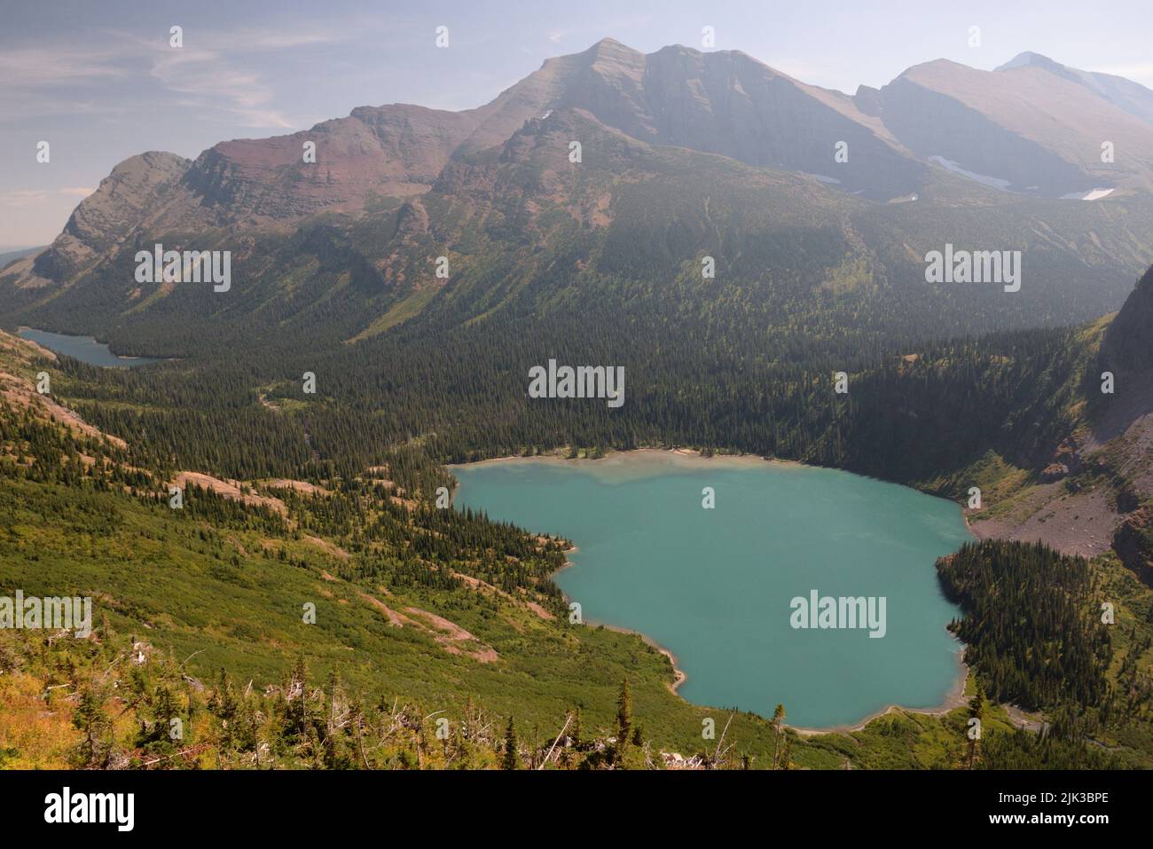 Many Glacier trail in Glacier National Park USA Stock Photo - Alamy