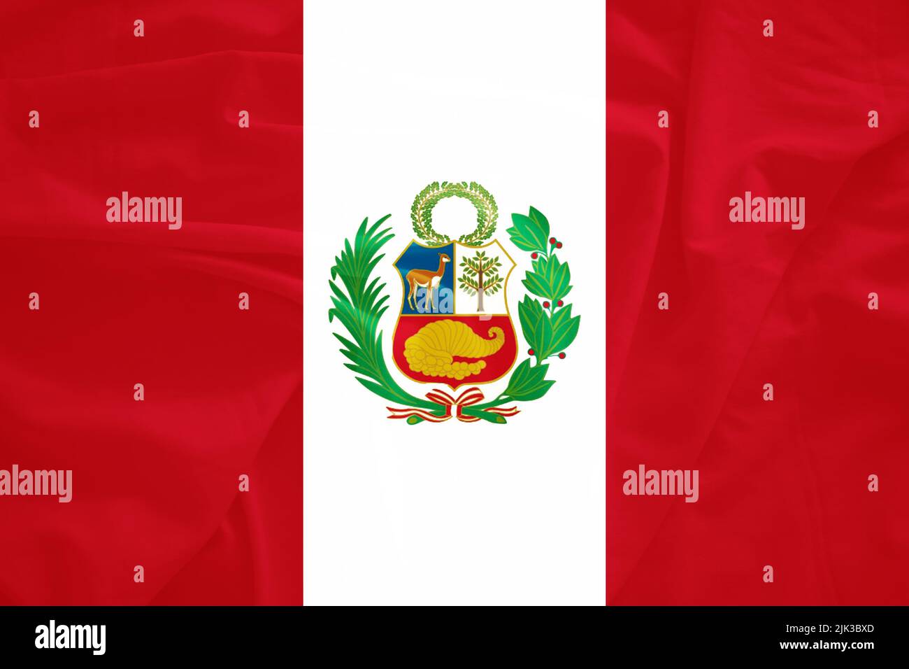 Peru national flag silk hi-res stock photography and images - Alamy