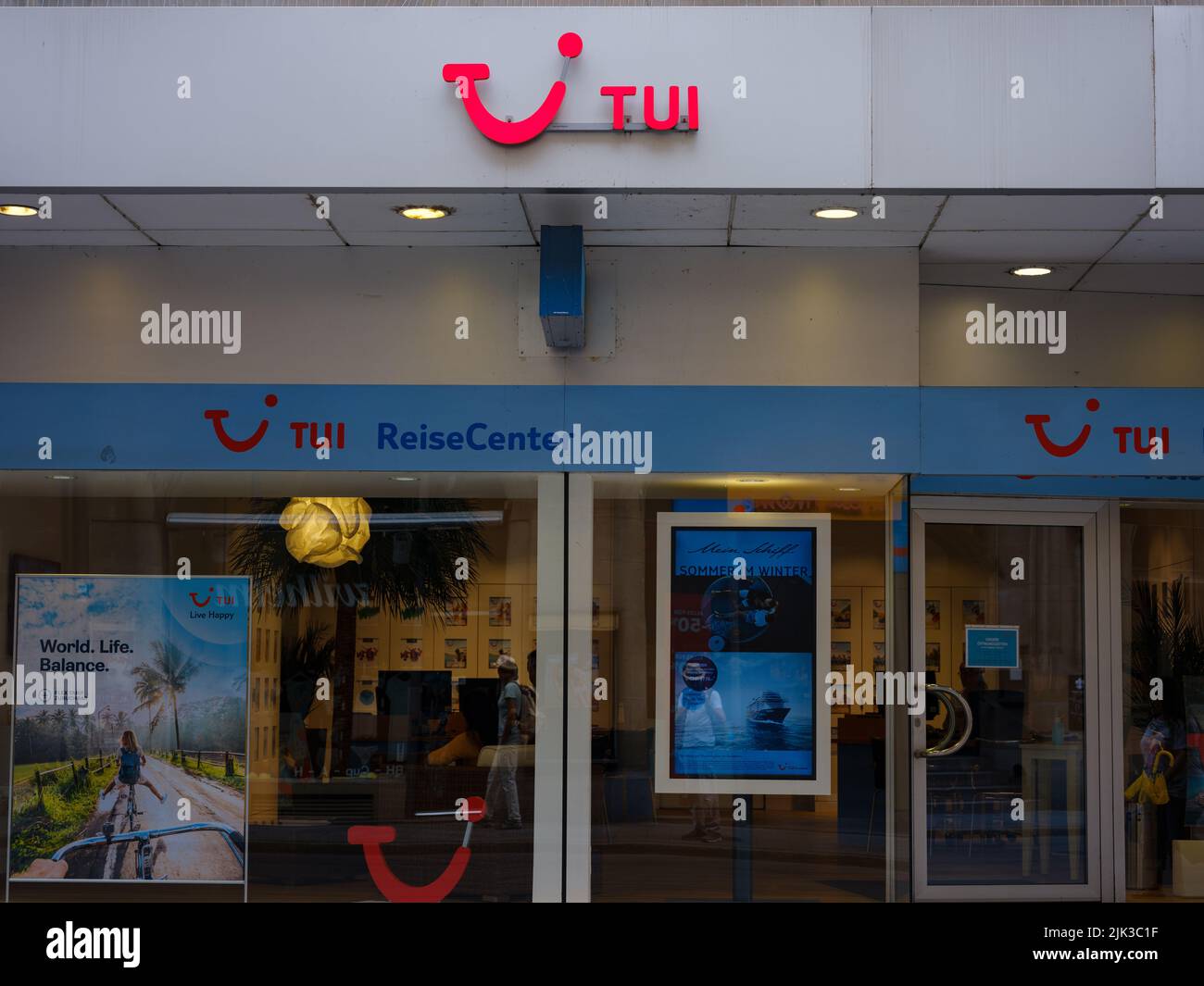 Basel, Switzerland - July 4 2022: Tui shop front. TUI is the largest ...