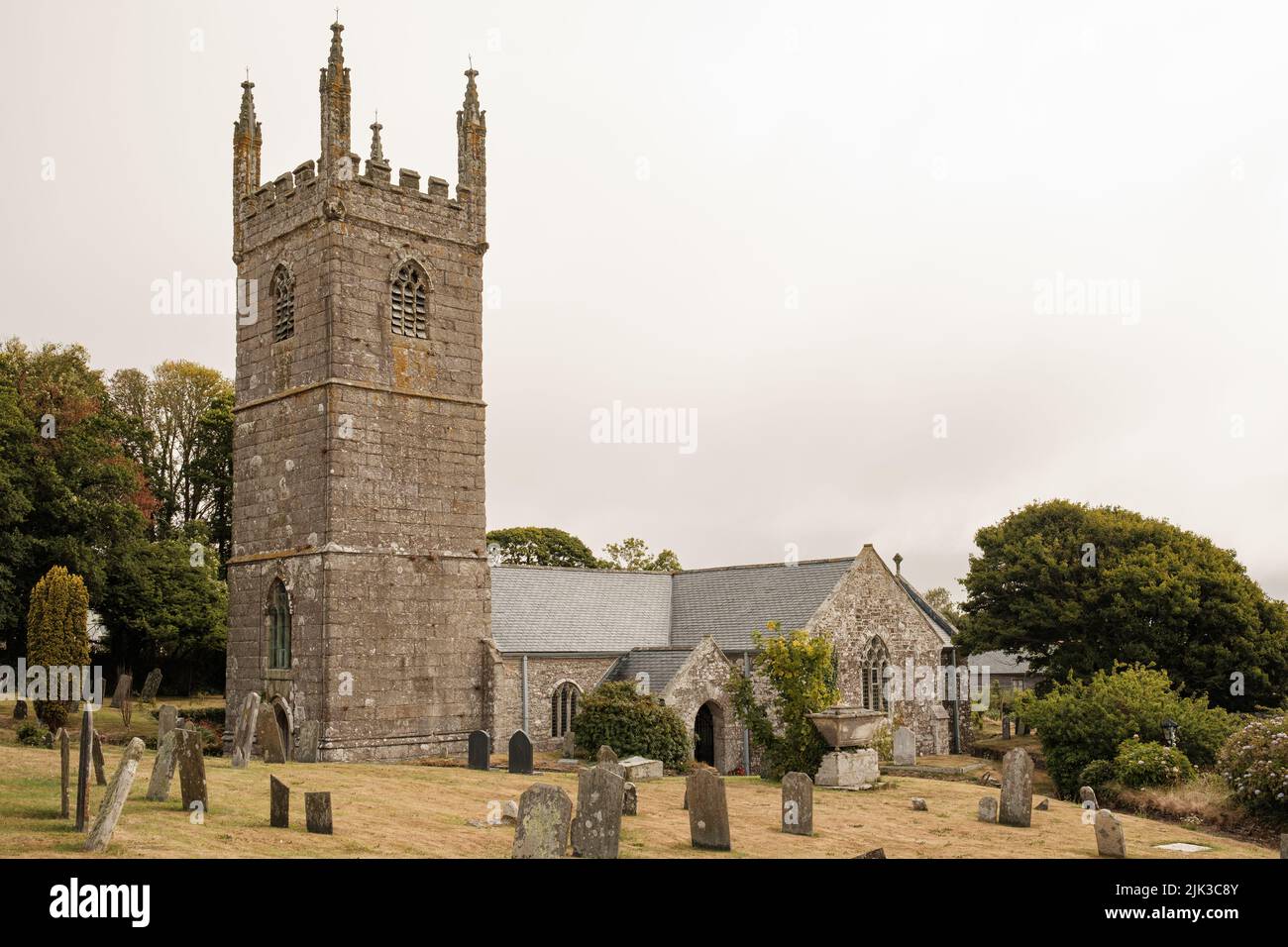 Exterior of St Mawgan-in-Meneage Church, The Lizard, Cornwall Stock ...