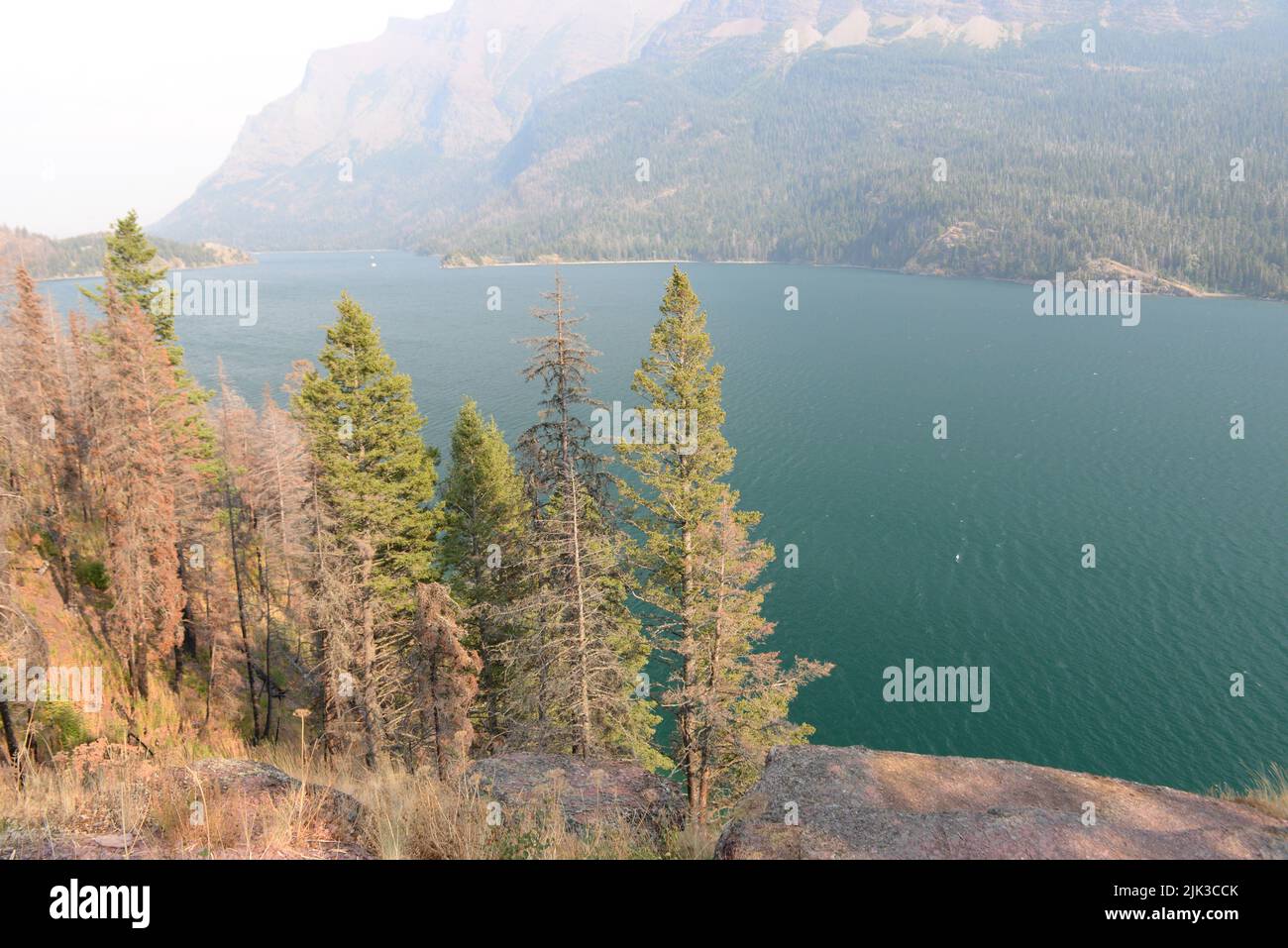 Saint Mary Lake trail in Glacier National Park USA Stock Photo - Alamy