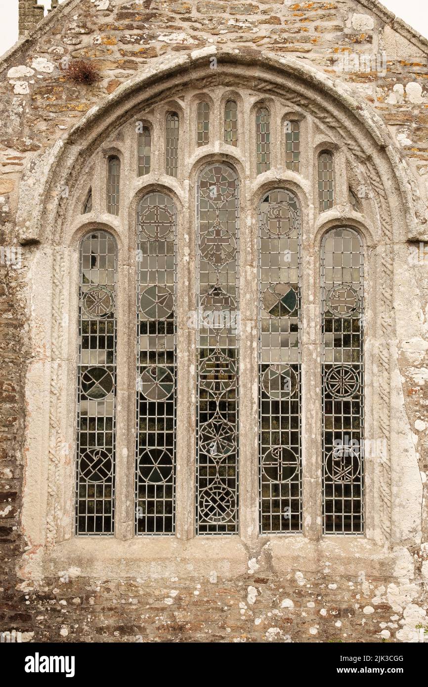 Exterior of St Mawgan-in-Meneage Church, The Lizard, Cornwall Stock ...