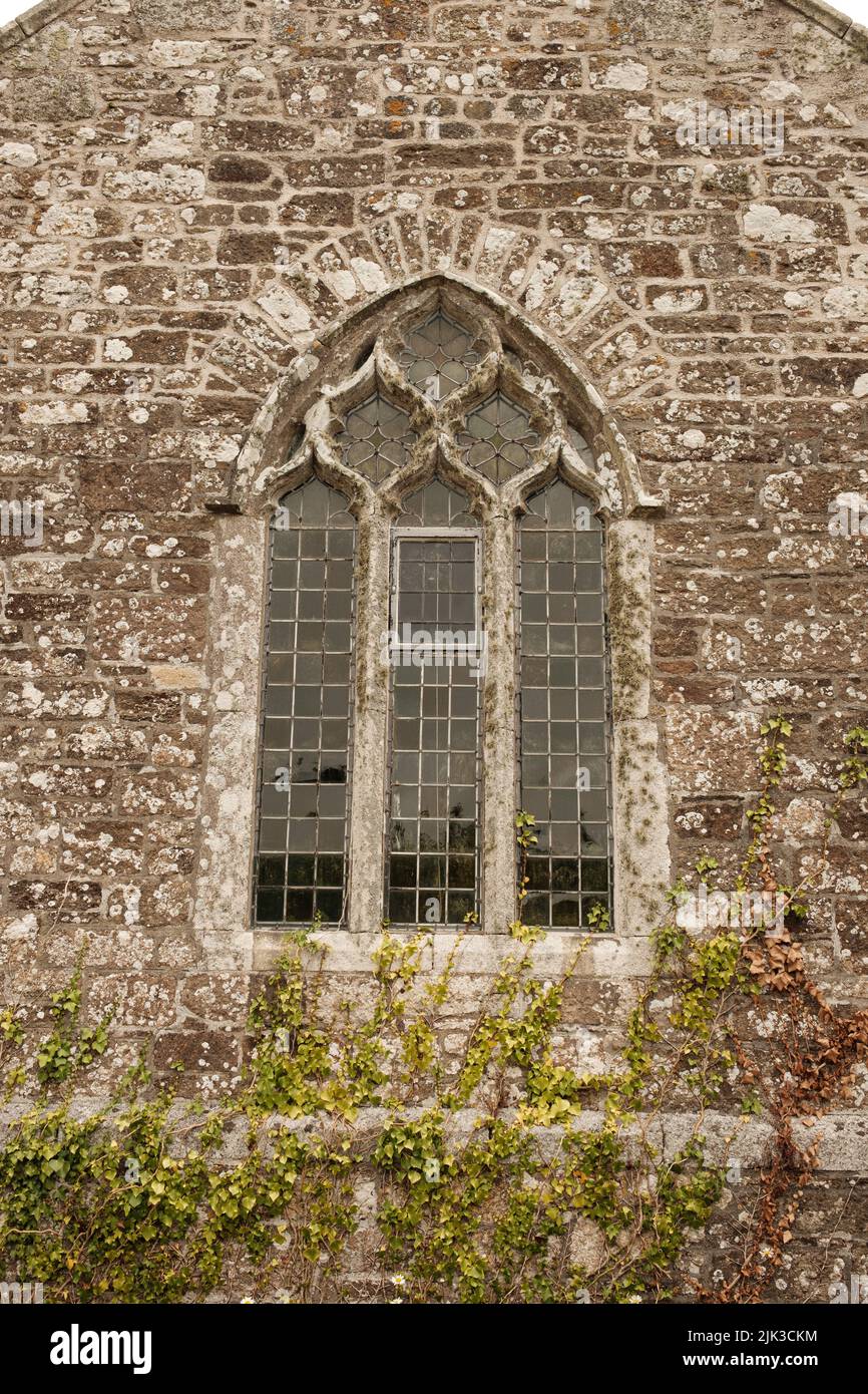 Exterior of St Mawgan-in-Meneage Church, The Lizard, Cornwall Stock ...