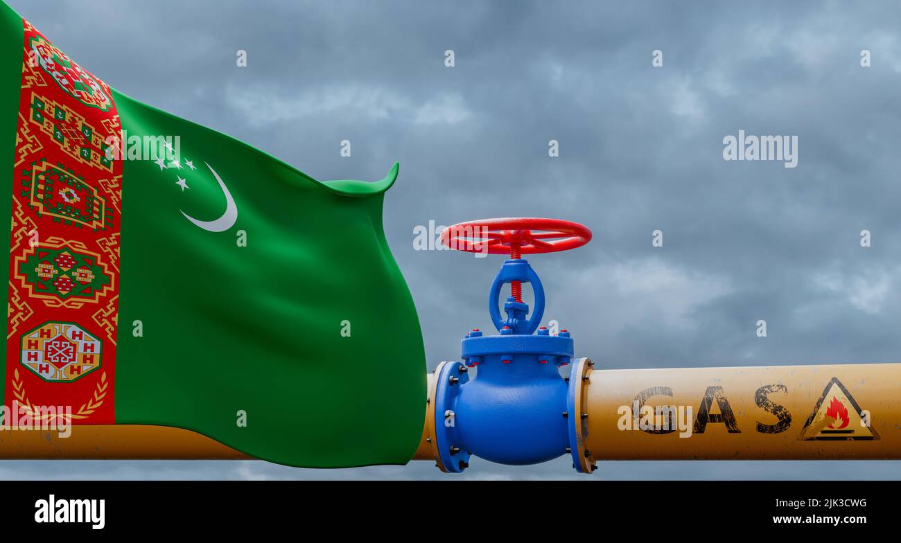 Turkmenistan gas, valve on the main gas pipeline Turkmenistan, Pipeline ...