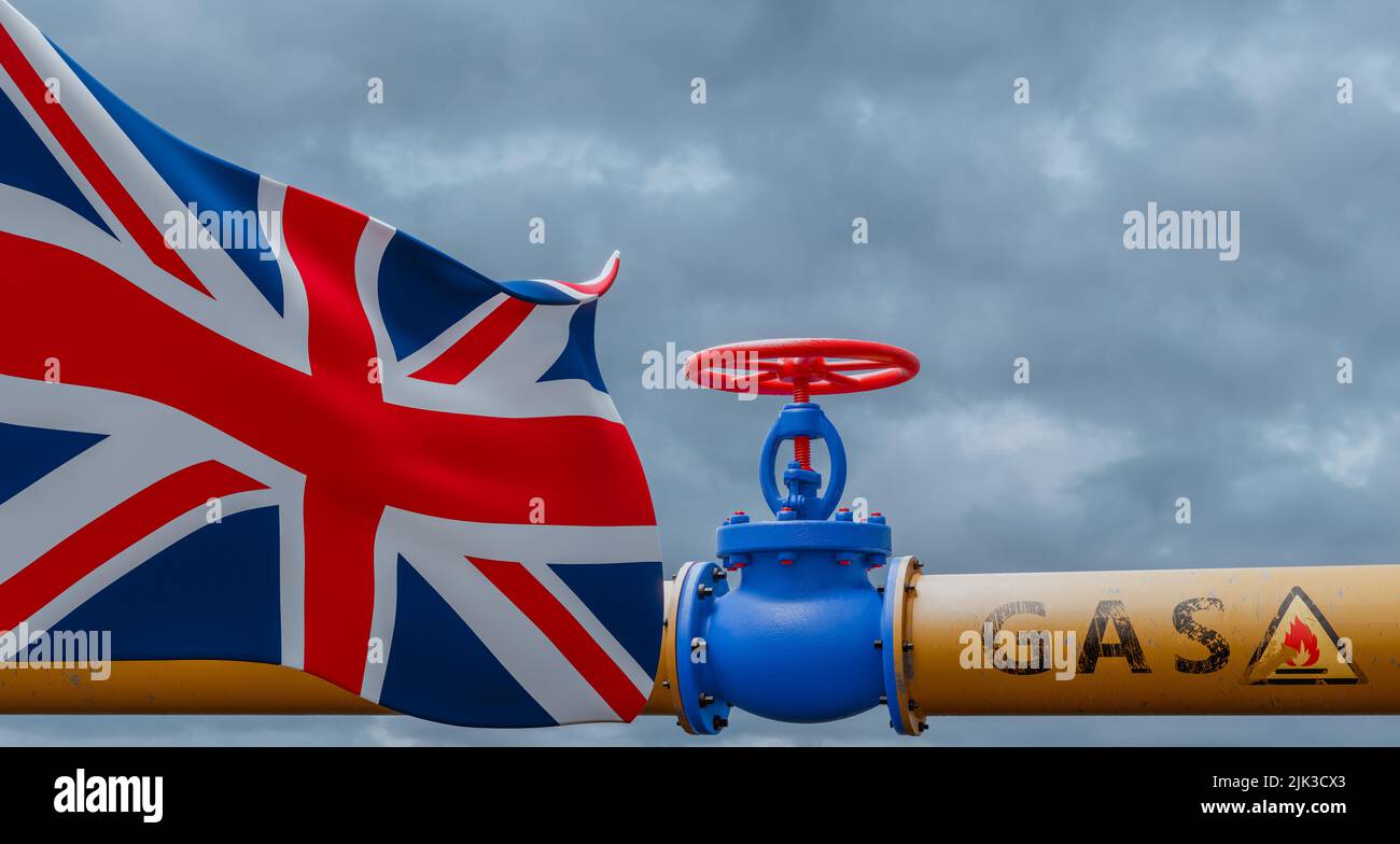 Pipeline with flag united kingdom hi-res stock photography and images ...