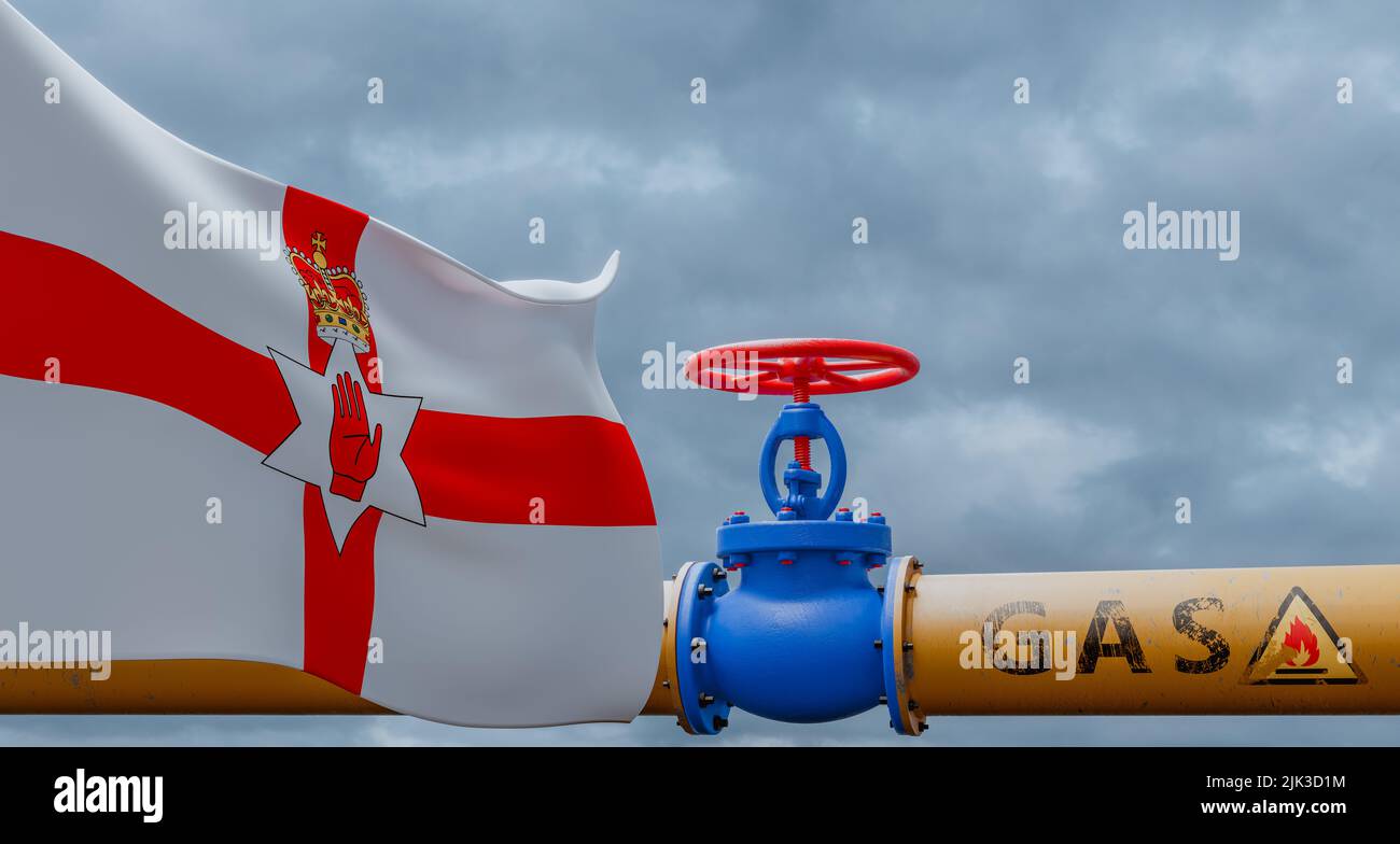 Northern Ireland gas, valve on the main gas pipeline Northern Ireland ...