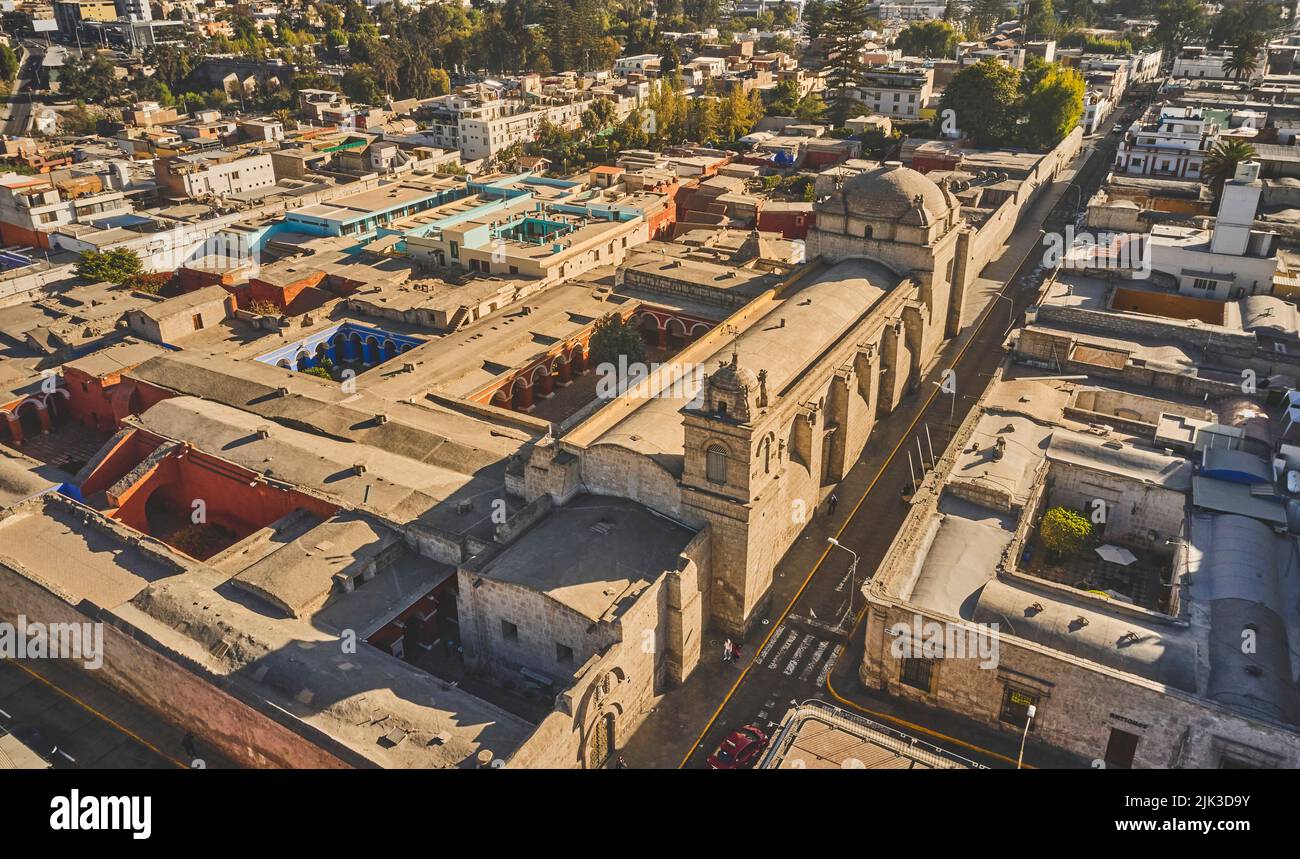 Aerial view of the Santa Catalina Monastery, Arequipa, Peru Stock Photo ...