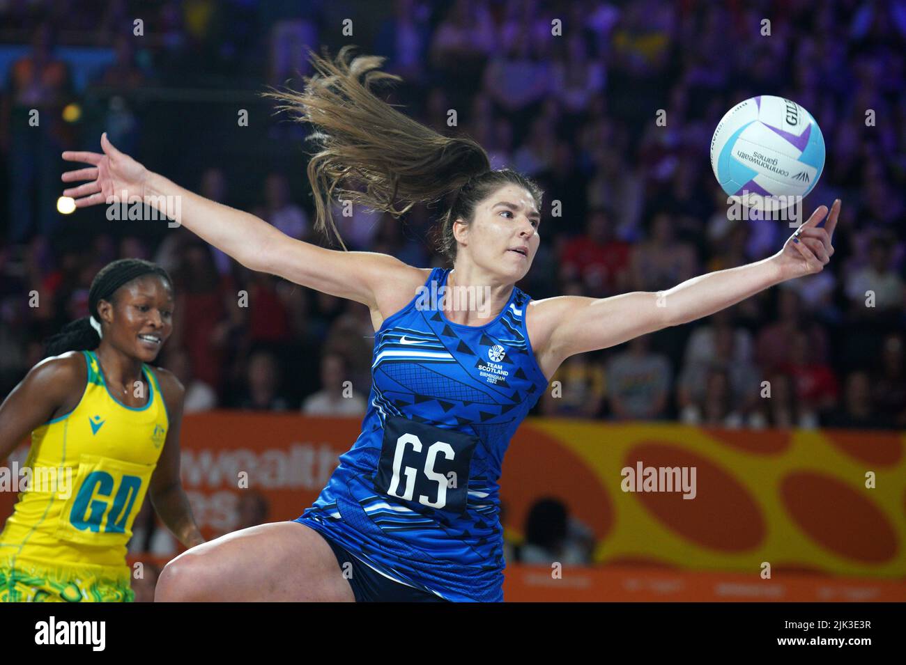 Scotland's Beth Goodwin controls the ball during their Pool A match at ...