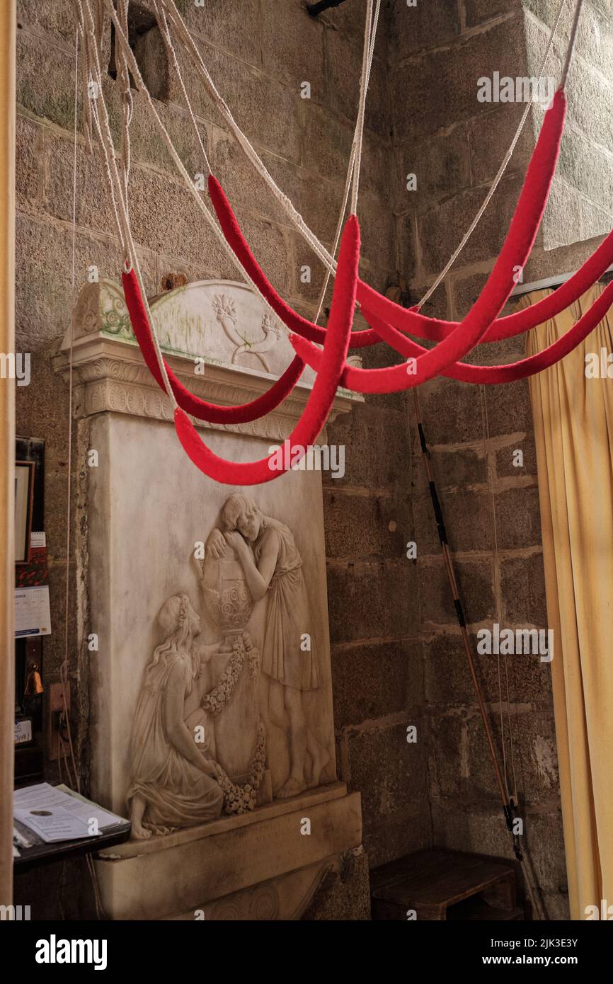 Interior of St Mawgan-in-Meneage Church, Cornwall Stock Photo - Alamy