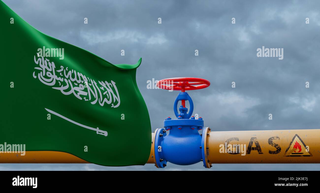 Saudi Arabia gas, valve on the main gas pipeline Saudi Arabia, Pipeline ...
