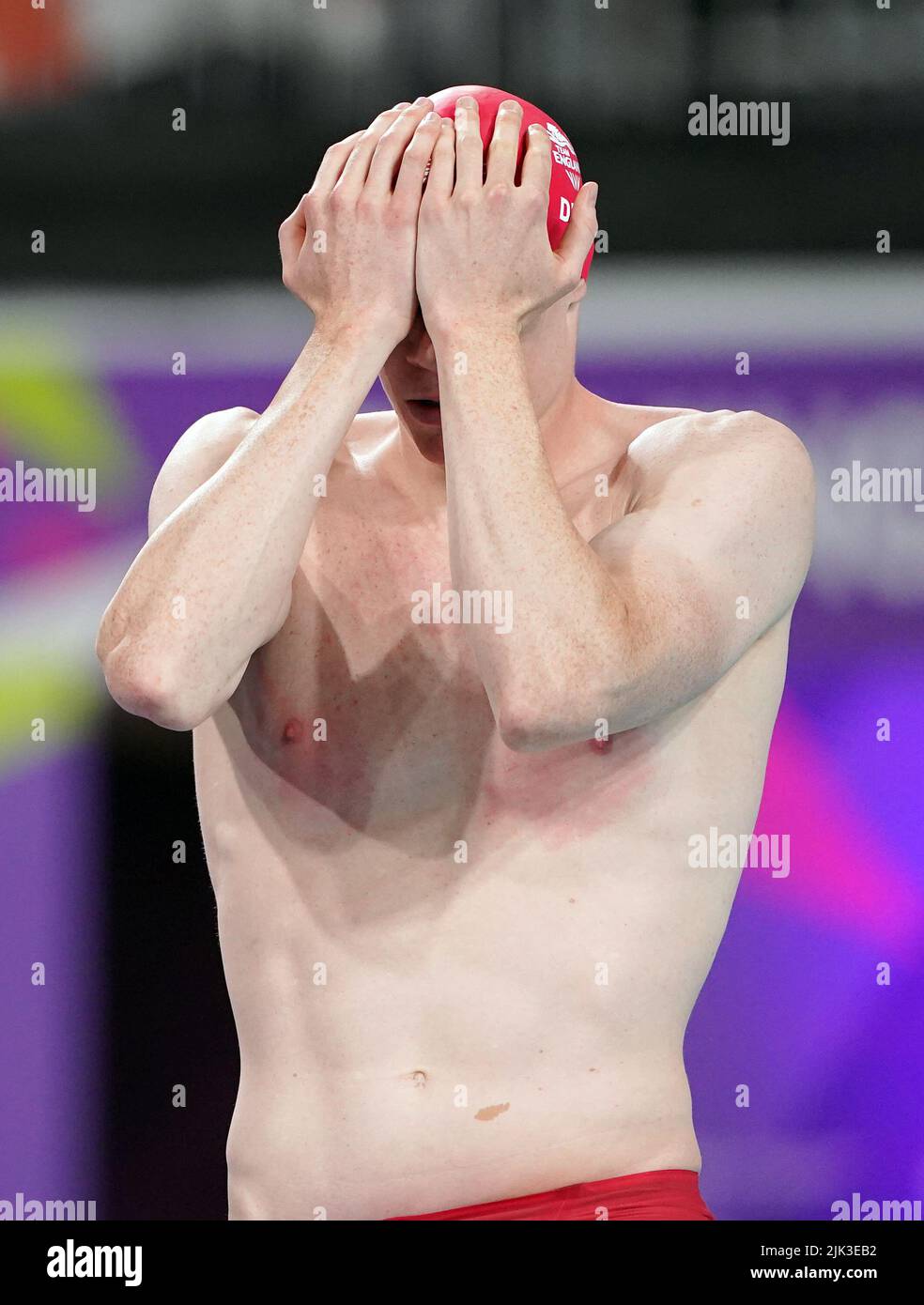 England's Tom Dean before the Men's 200m freestyle heat 5 at Sandwell ...