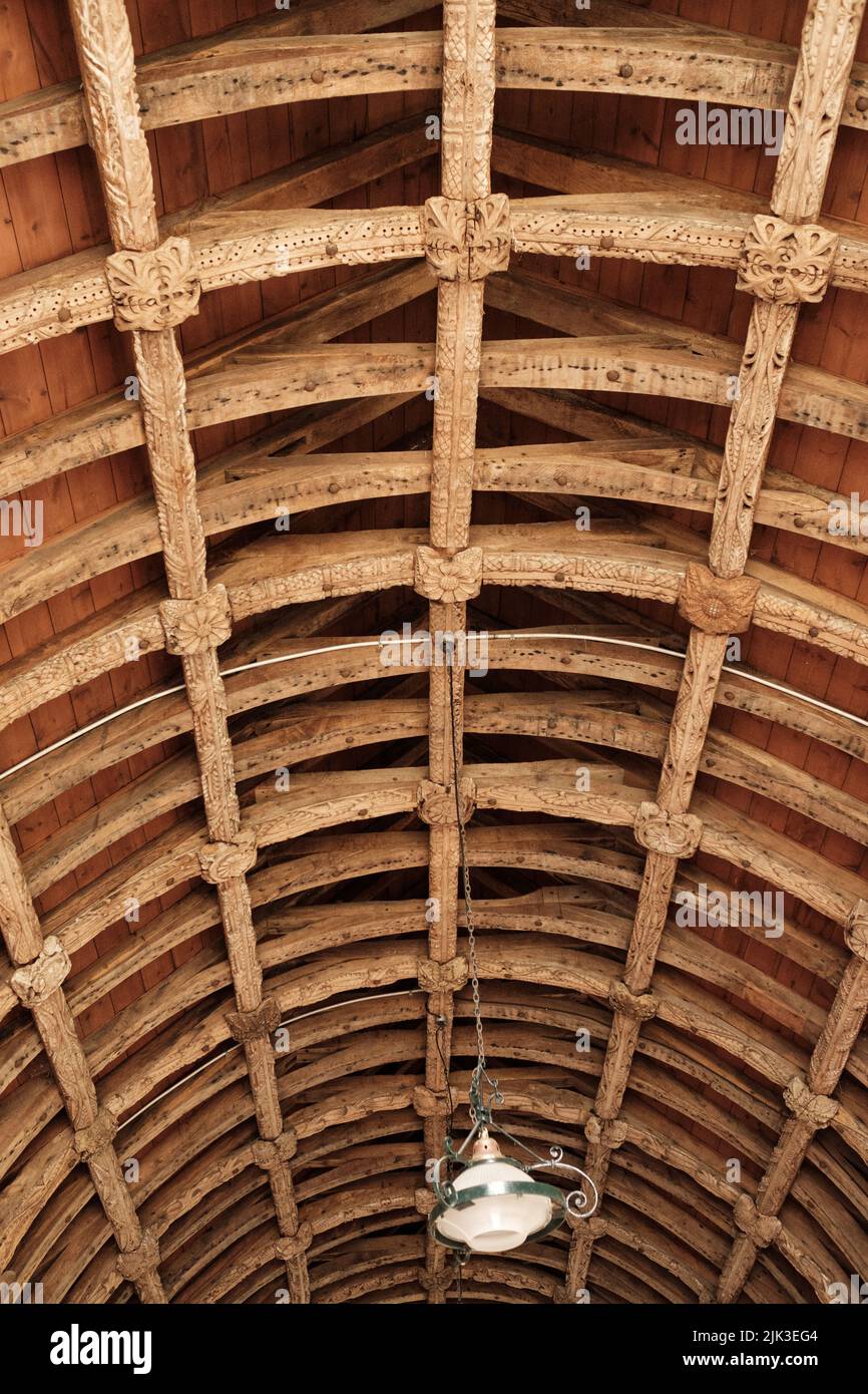 Interior of St Mawgan-in-Meneage Church, Cornwall Stock Photo - Alamy
