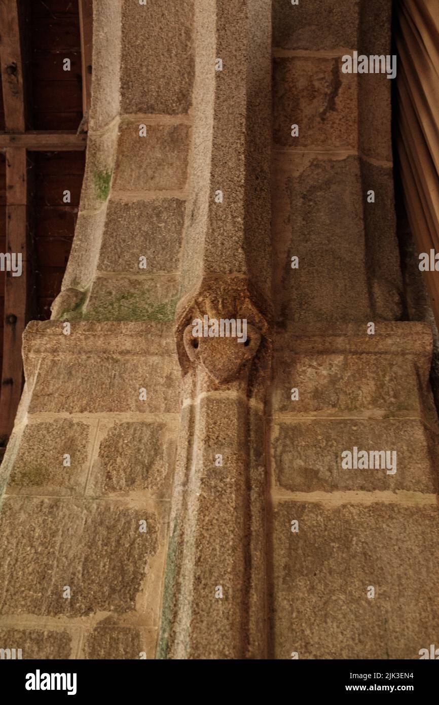 Interior of St Mawgan-in-Meneage Church, Cornwall Stock Photo - Alamy