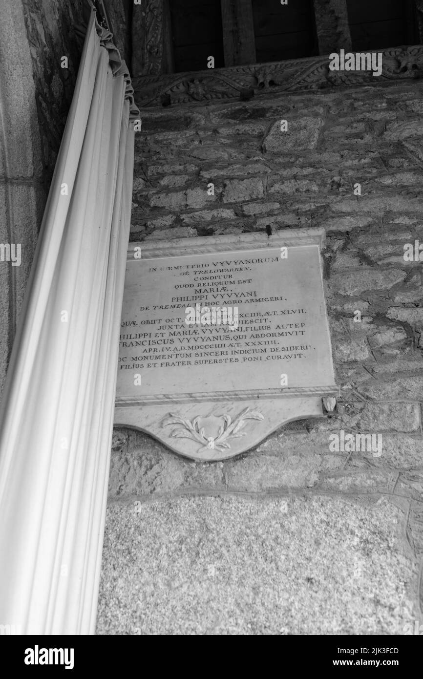 Interior of St Mawgan-in-Meneage Church, Cornwall Stock Photo - Alamy