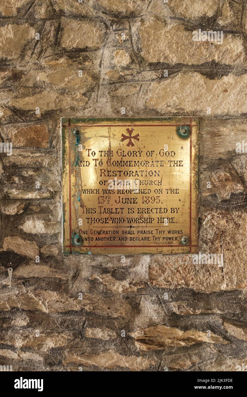 Interior of St Mawgan-in-Meneage Church, Cornwall Stock Photo - Alamy