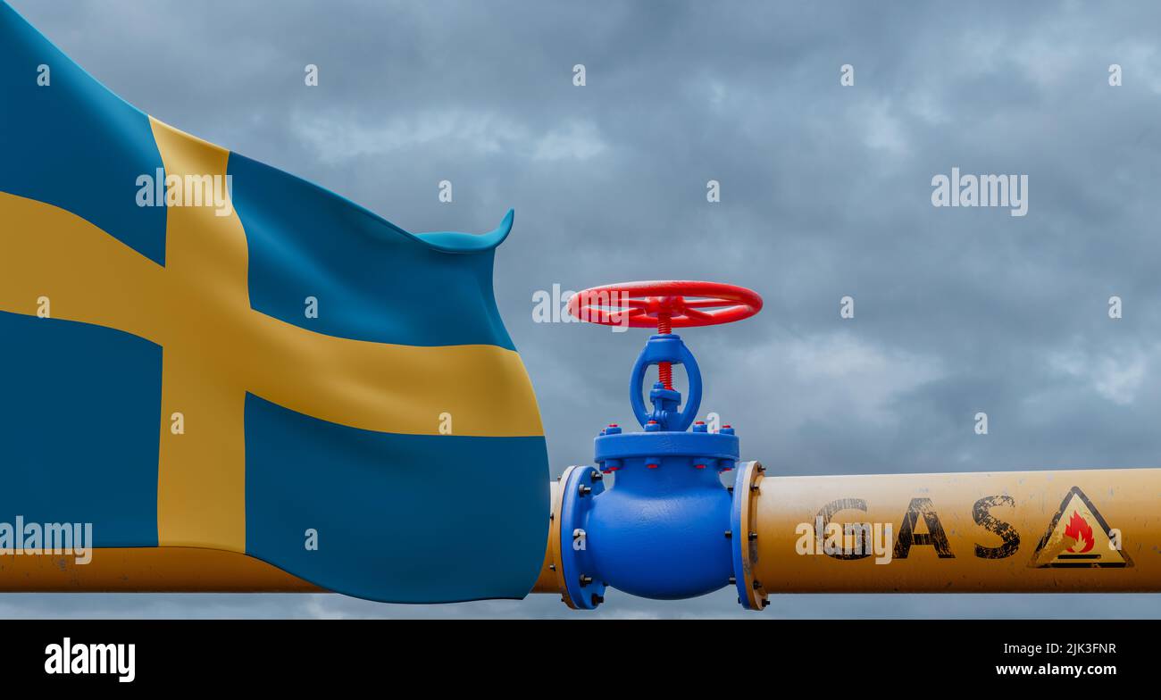 Valve on the main gas pipeline sweden hi-res stock photography and ...