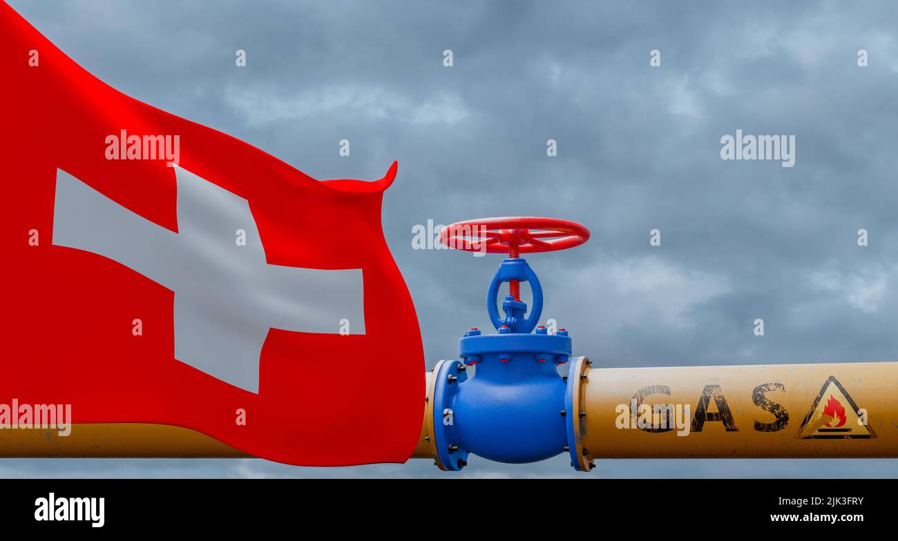 Switzerland gas, valve on the main gas pipeline Switzerland, Pipeline ...