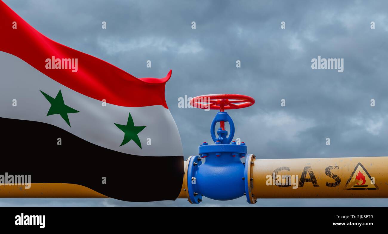 Valve on the main gas pipeline syria hi-res stock photography and ...