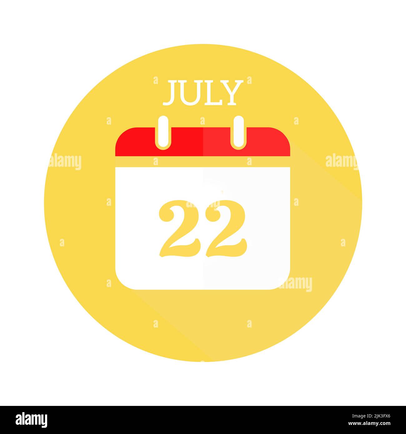 22 july calendar icon hi-res stock photography and images - Alamy