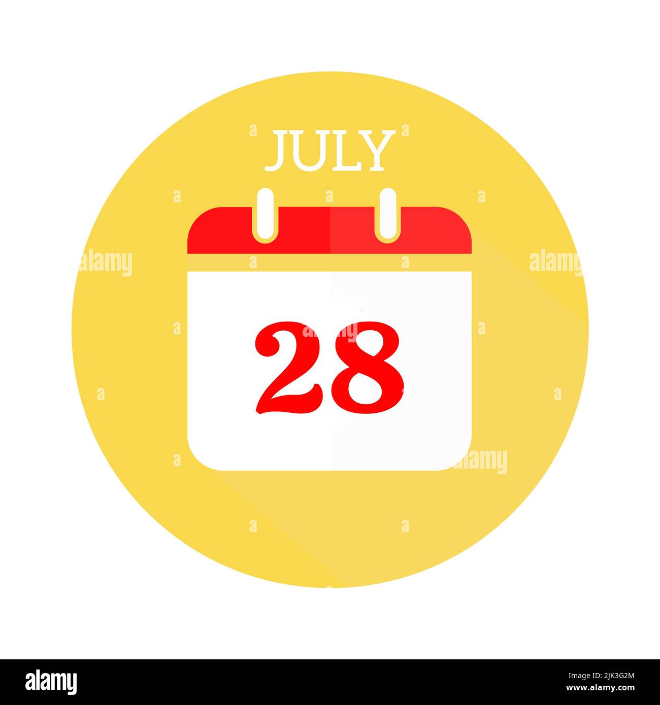 28 july calendar icon hi-res stock photography and images - Alamy