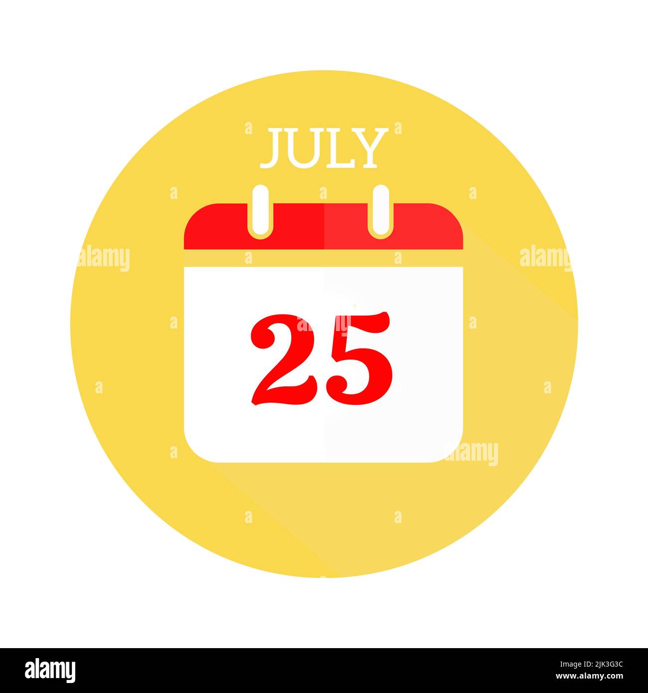 25 july calendar icon hi-res stock photography and images - Alamy
