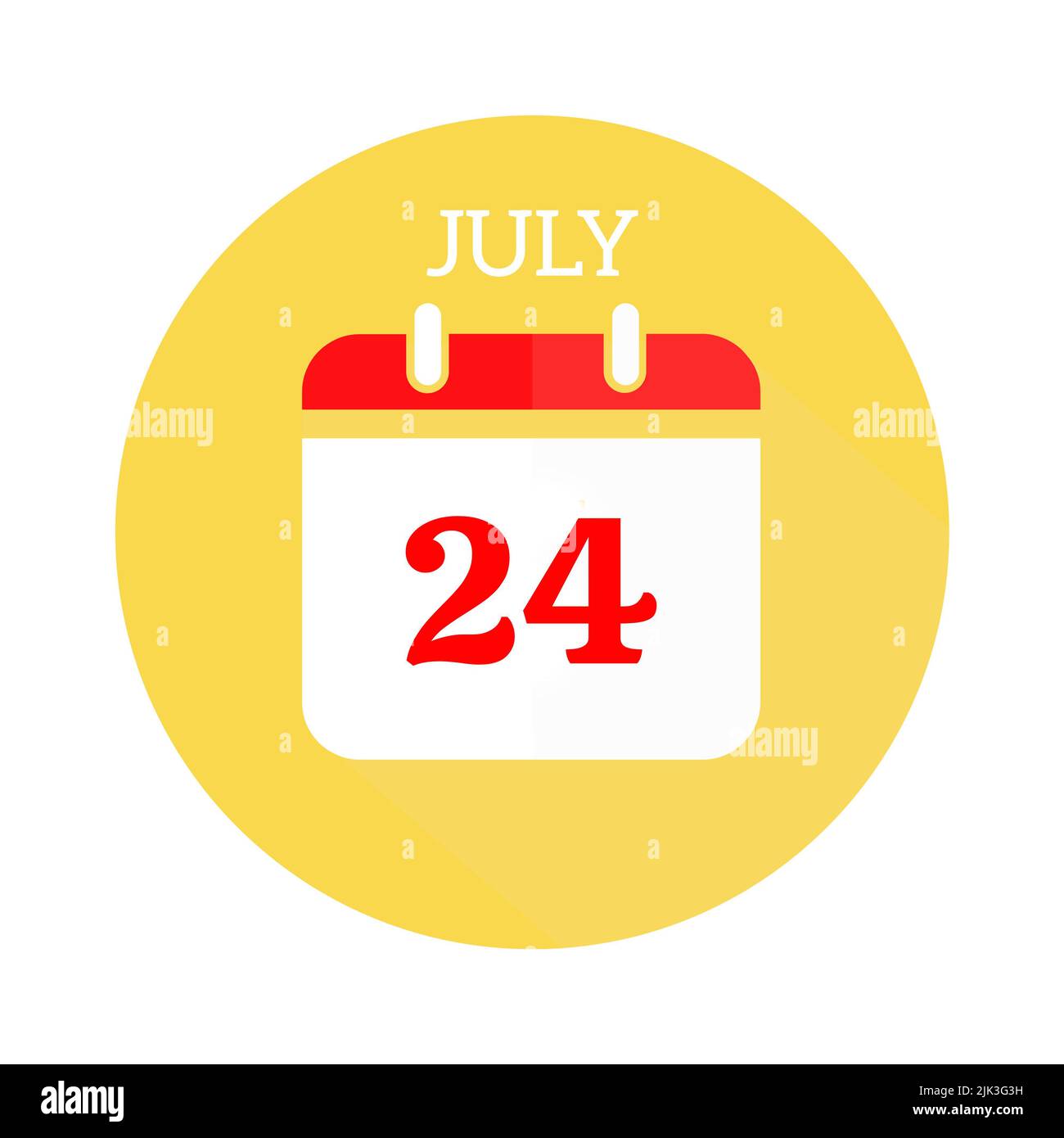 24 july calendar icon hi-res stock photography and images - Alamy