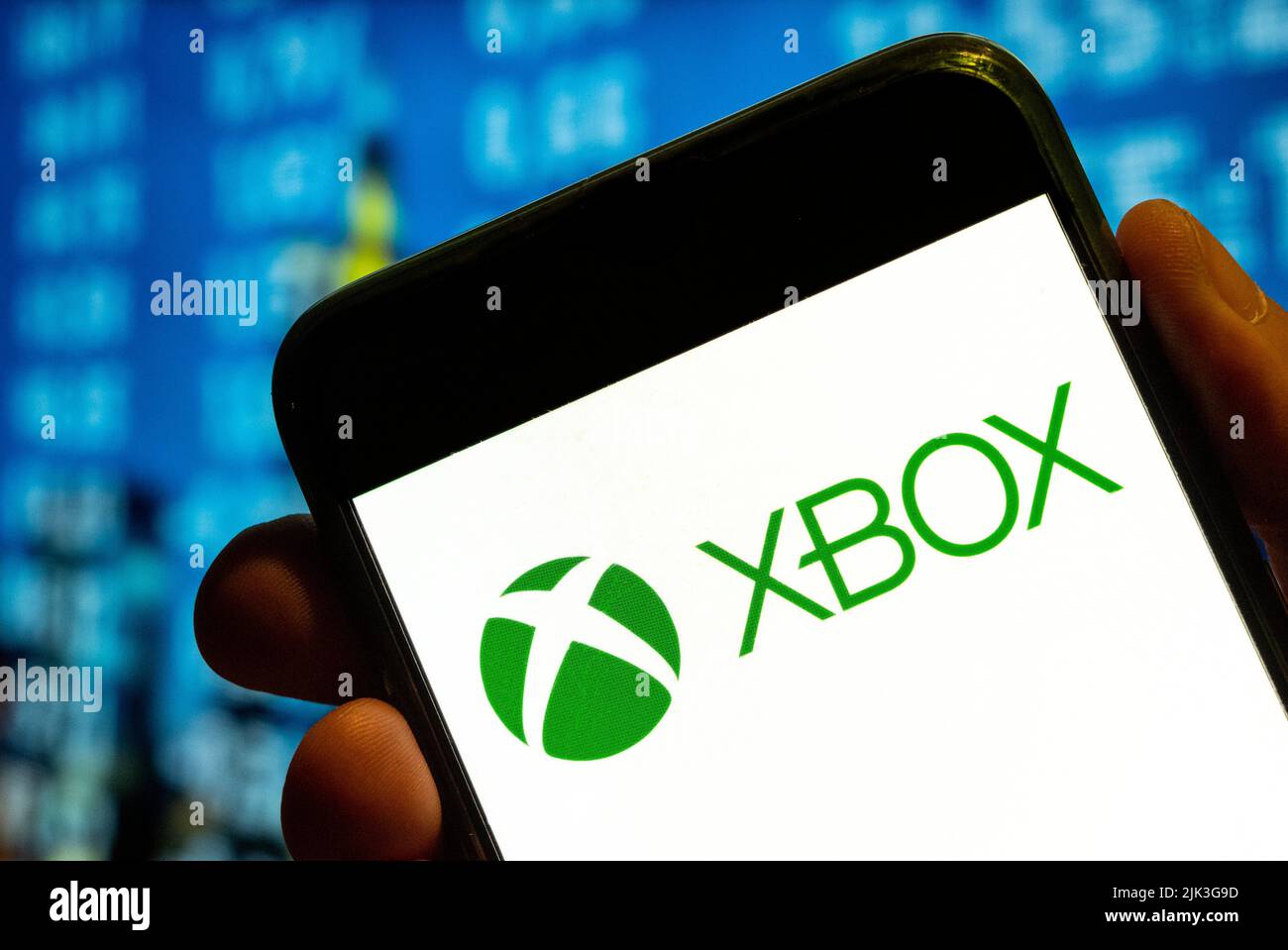 In this photo illustration, the American video gaming brand created and ...