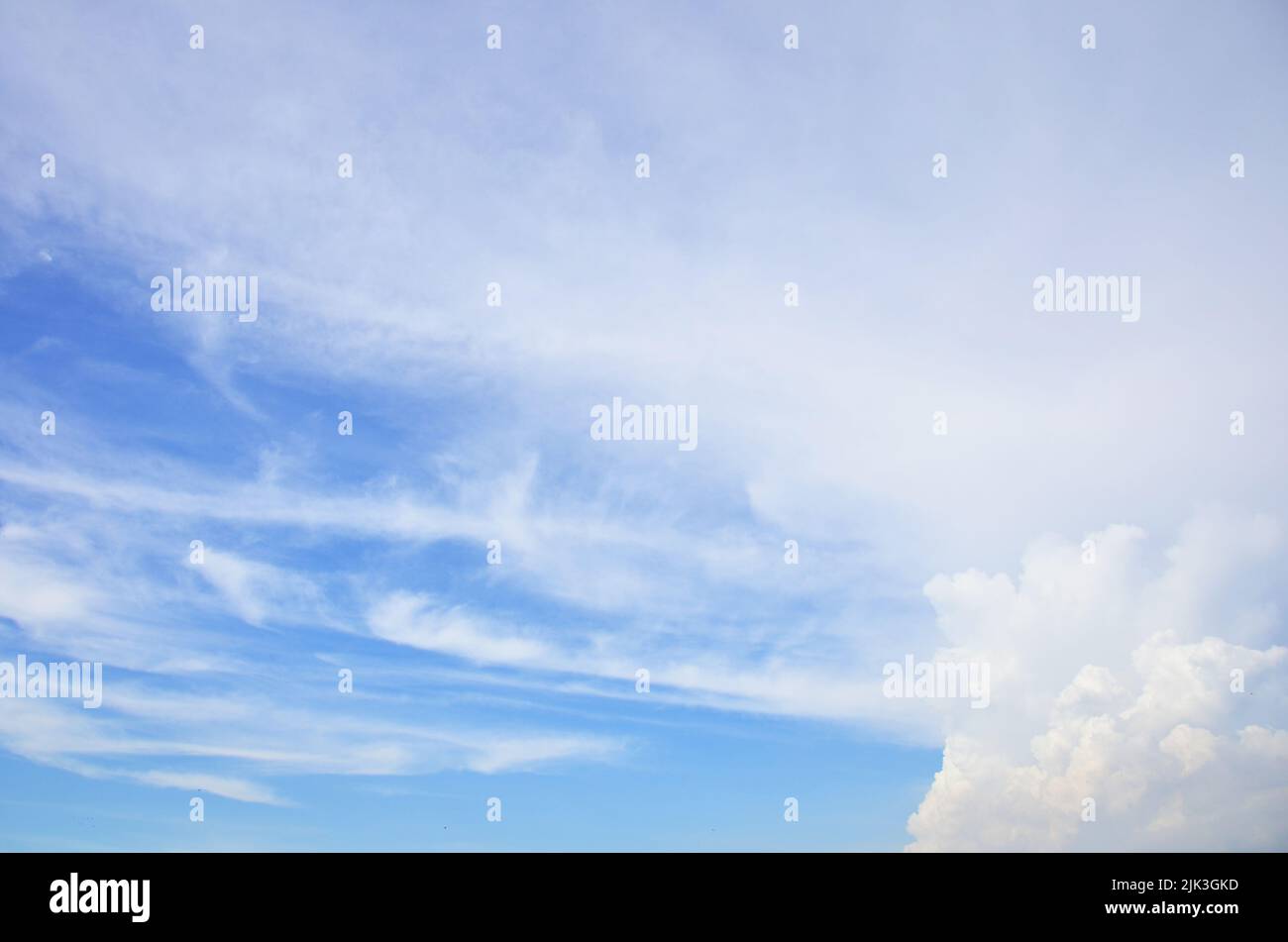 Aerial view landscape cloudscape of blue sky and beautiful clouds in ...