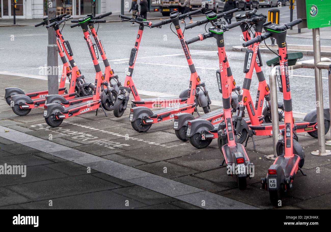 Red voi scooters hi-res stock photography and images - Alamy