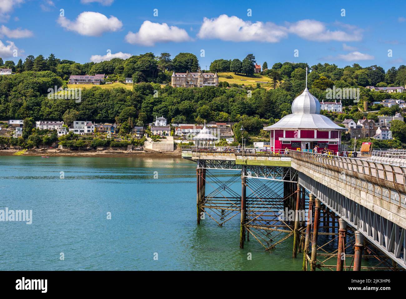Garth Pier at Bangor looking towards the Isle of Anglesey across the ...