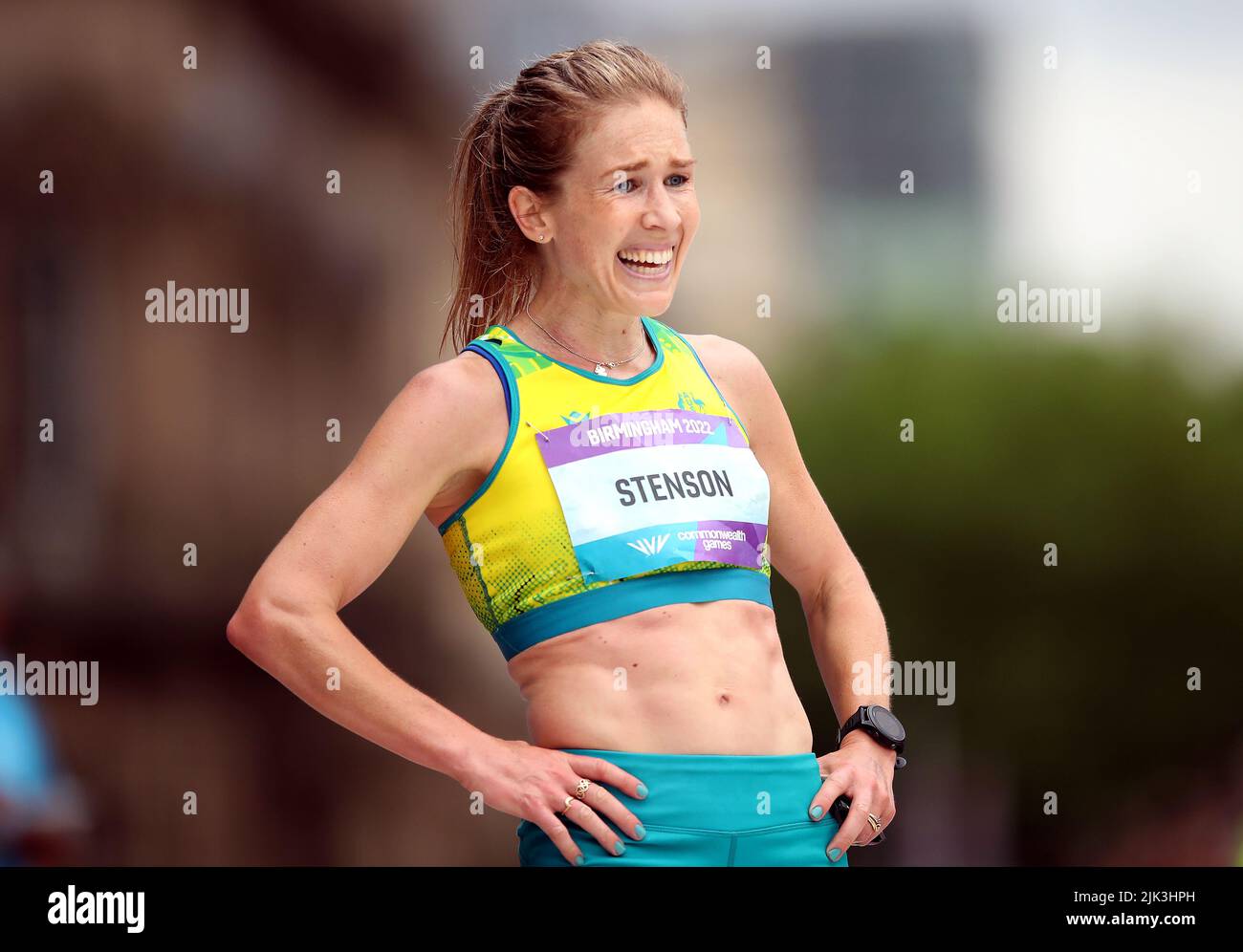 Australia’s Jessica Stenson crosses the line to win gold in the Women's ...