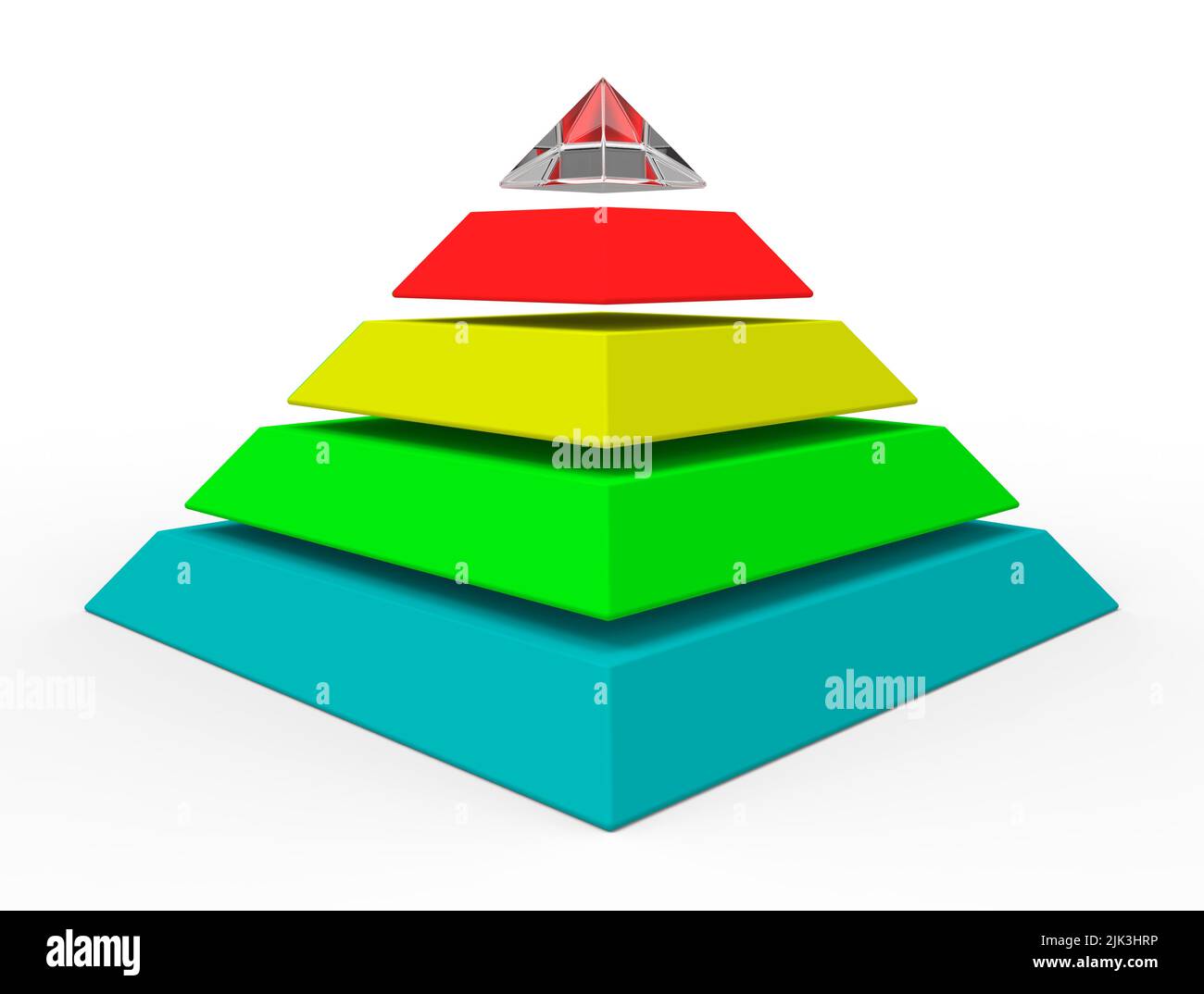 Pyramid five levels Cut Out Stock Images & Pictures - Alamy
