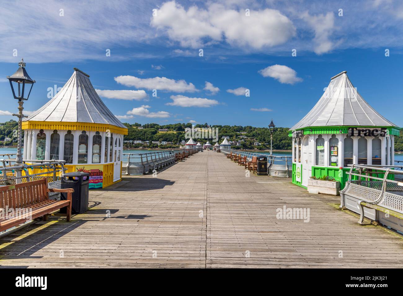 Garth Pier at Bangor looking towards the Isle of Anglesey across the ...