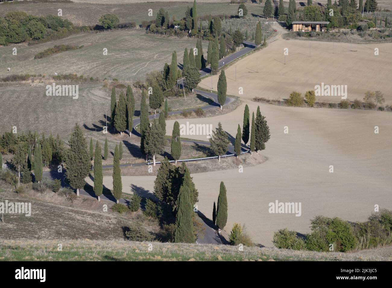 Landscape of Tuscany fields in Italy Stock Photo - Alamy