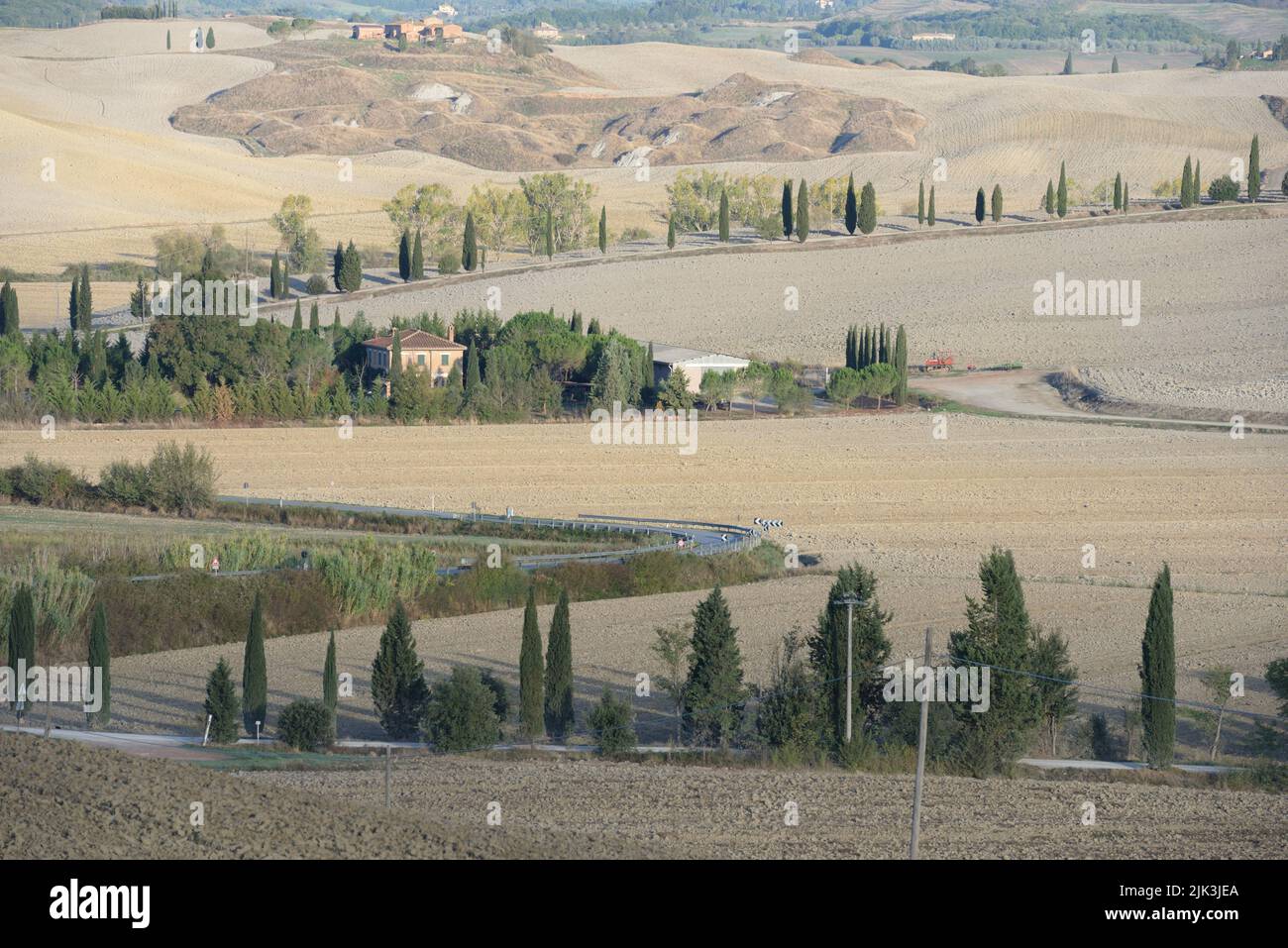 Landscape of Tuscany fields in Italy Stock Photo - Alamy