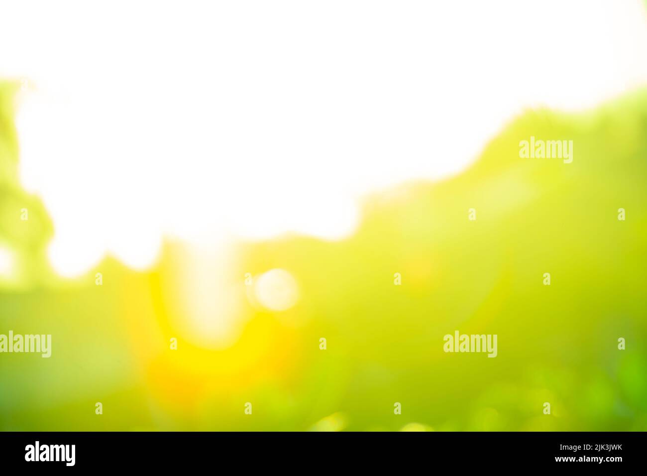 Blurred hello summer background illuminated with daylight. Abstract ...