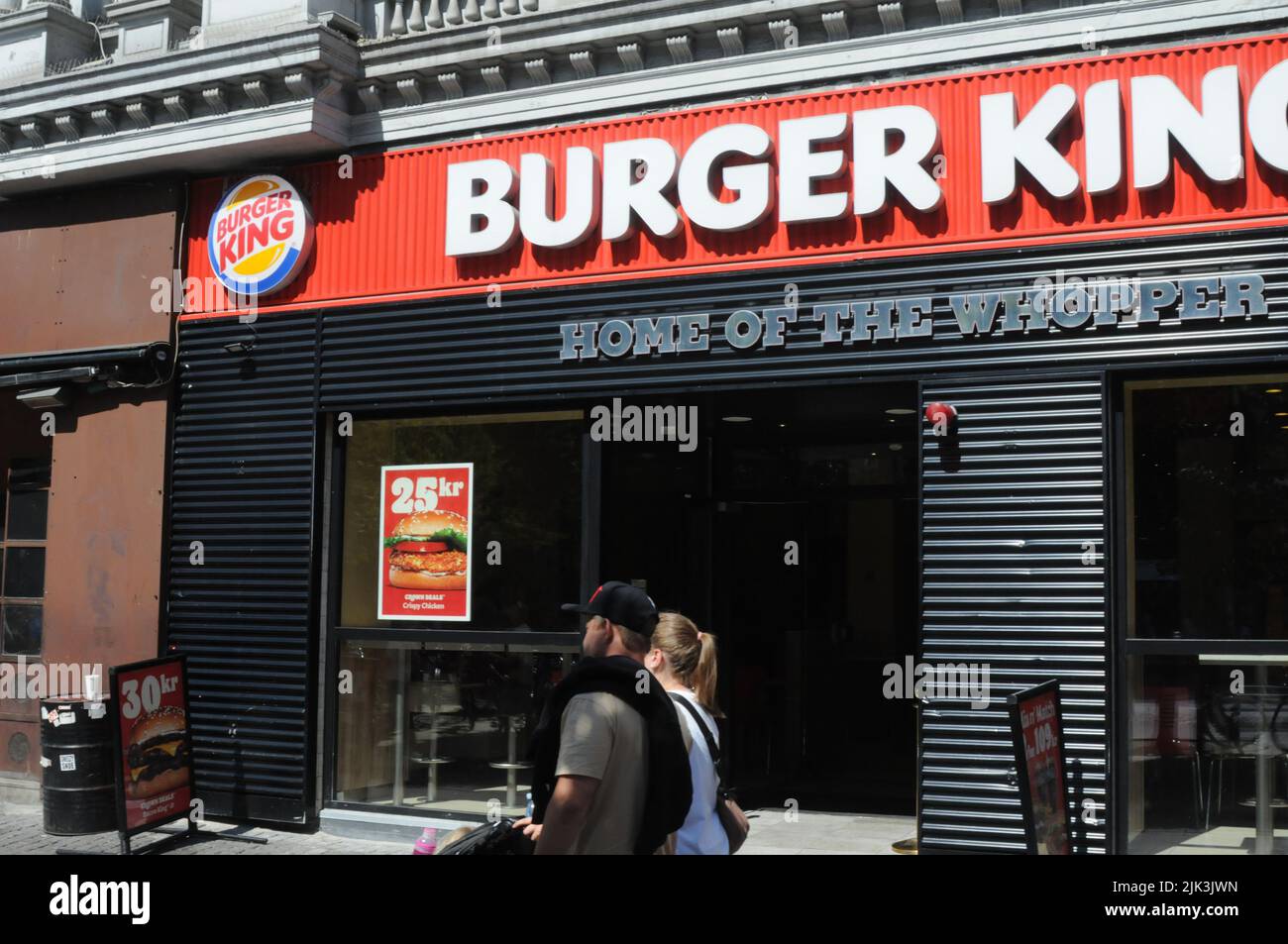 Copenhagen /Denmark/30 July 2022/American fast food chain Burger king ...