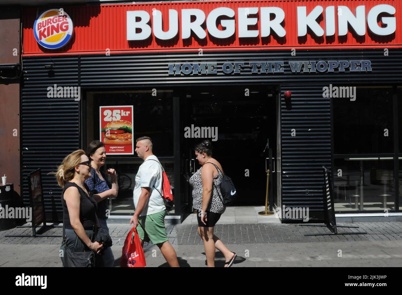 Copenhagen /Denmark/30 July 2022/American fast food chain Burger king ...
