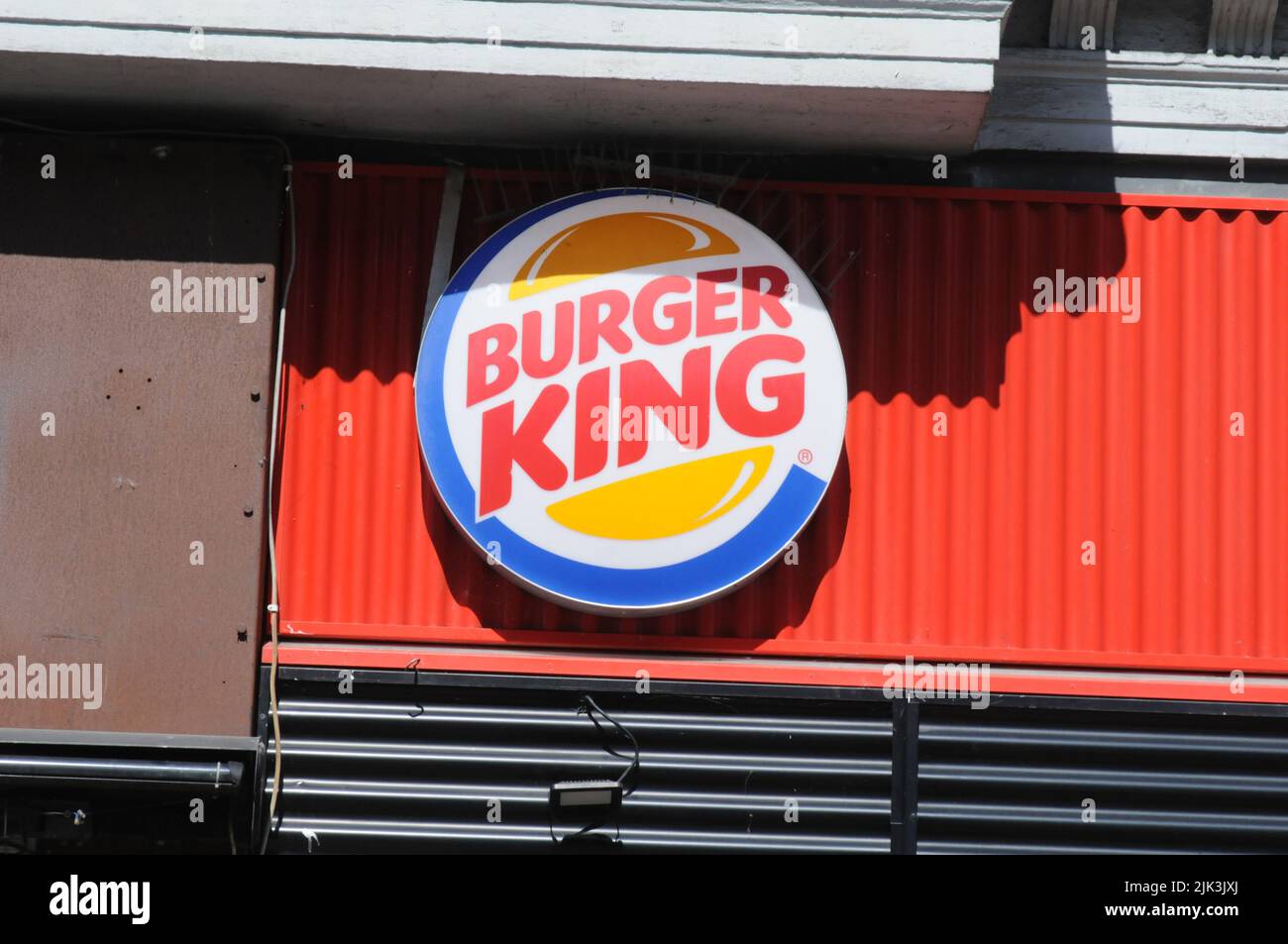 Copenhagen /Denmark/30 July 2022/American fast food chain Burger king ...