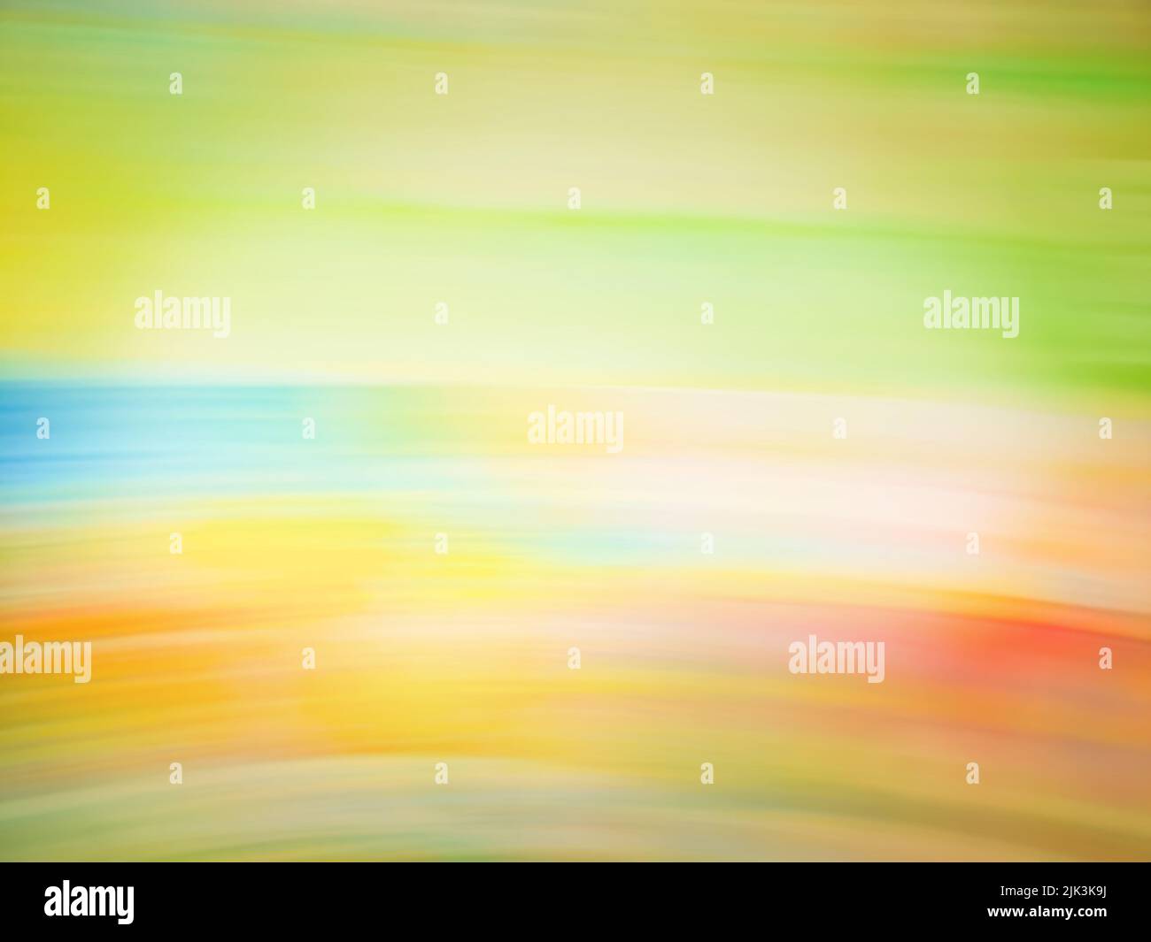 Blurry landscape with green hills and sunset. Glowing nature backdrop ...