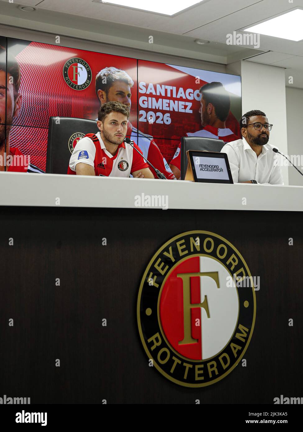 Rotterdam, Netherlands . 30th July, 2022. ROTTERDAM - Santiago Gimenez ...