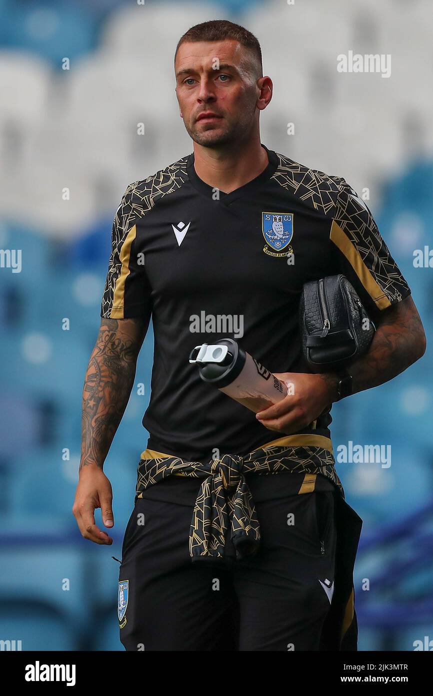 Jack Hunt #32 of Sheffield Wednesday arrives at the game prior to kick ...