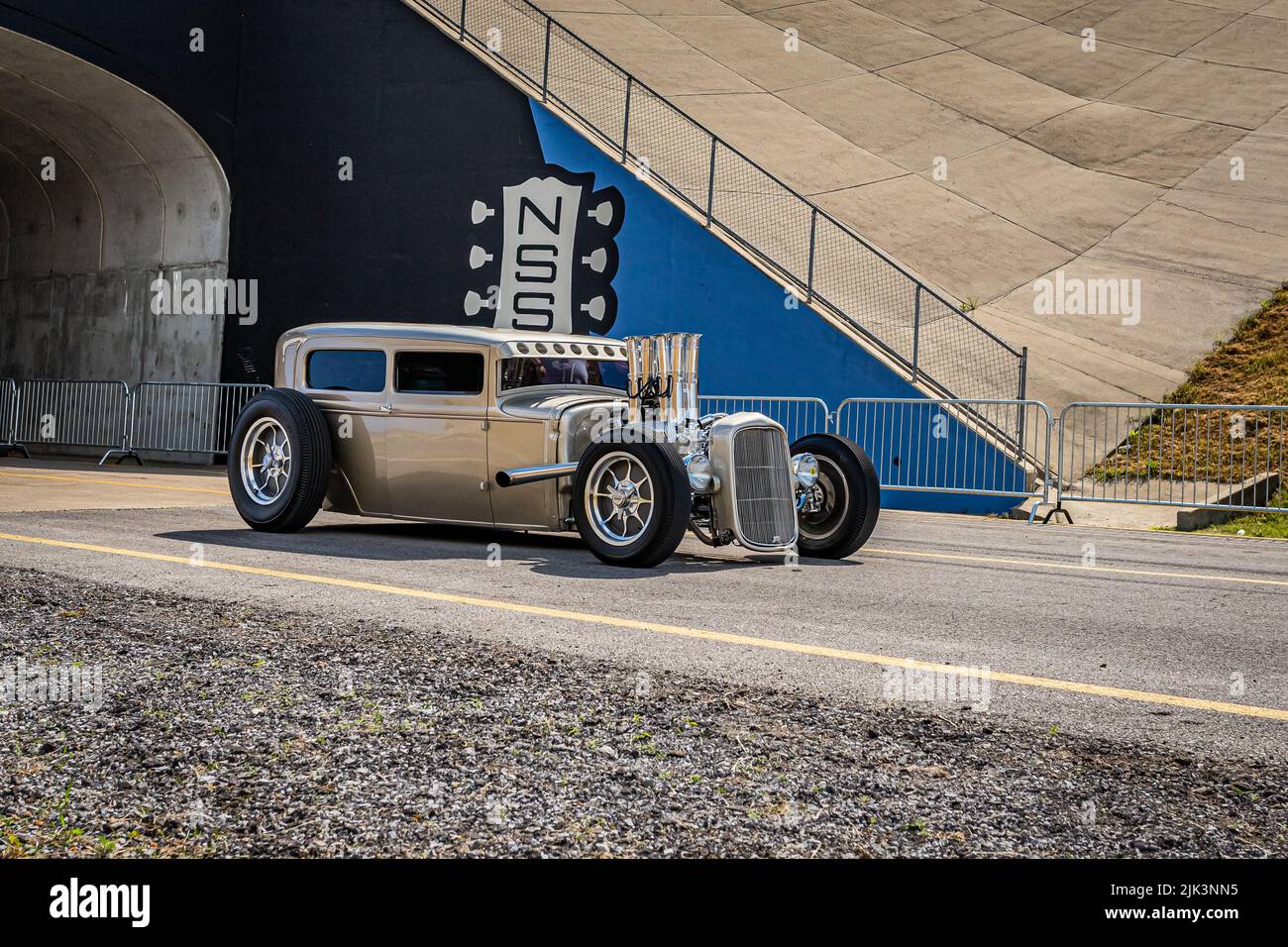 Lebanon, TN - May 14, 2022: Wide angle front corner view of a ...