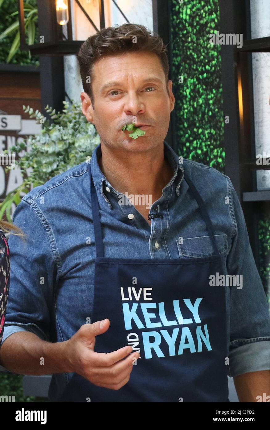 NEW YORK, NY July 28: Ryan Seacrest on the set of Live with Kelly ...