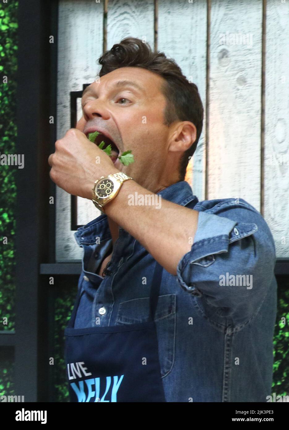 NEW YORK, NY July 28: Ryan Seacrest on the set of Live with Kelly ...