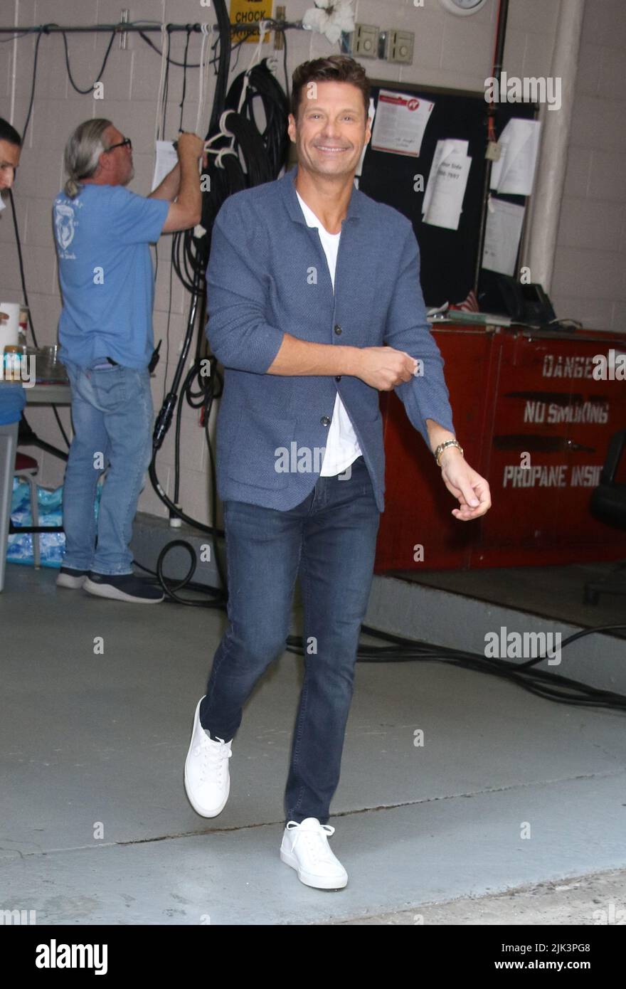 NEW YORK, NY July 28: Ryan Seacrest on the set of Live with Kelly ...